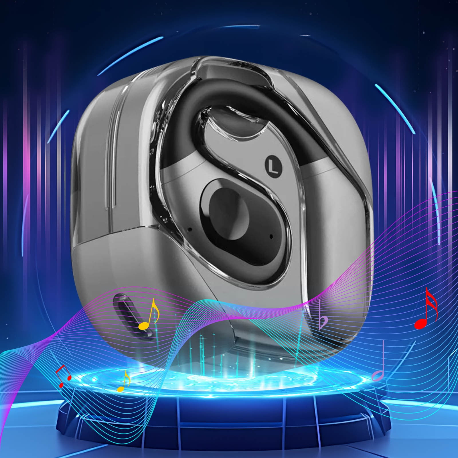 Just Released, Open Ear Wireless Earbuds Bluetooth 5.4, 80 Hours Playback Ear Hooks, for Android ...