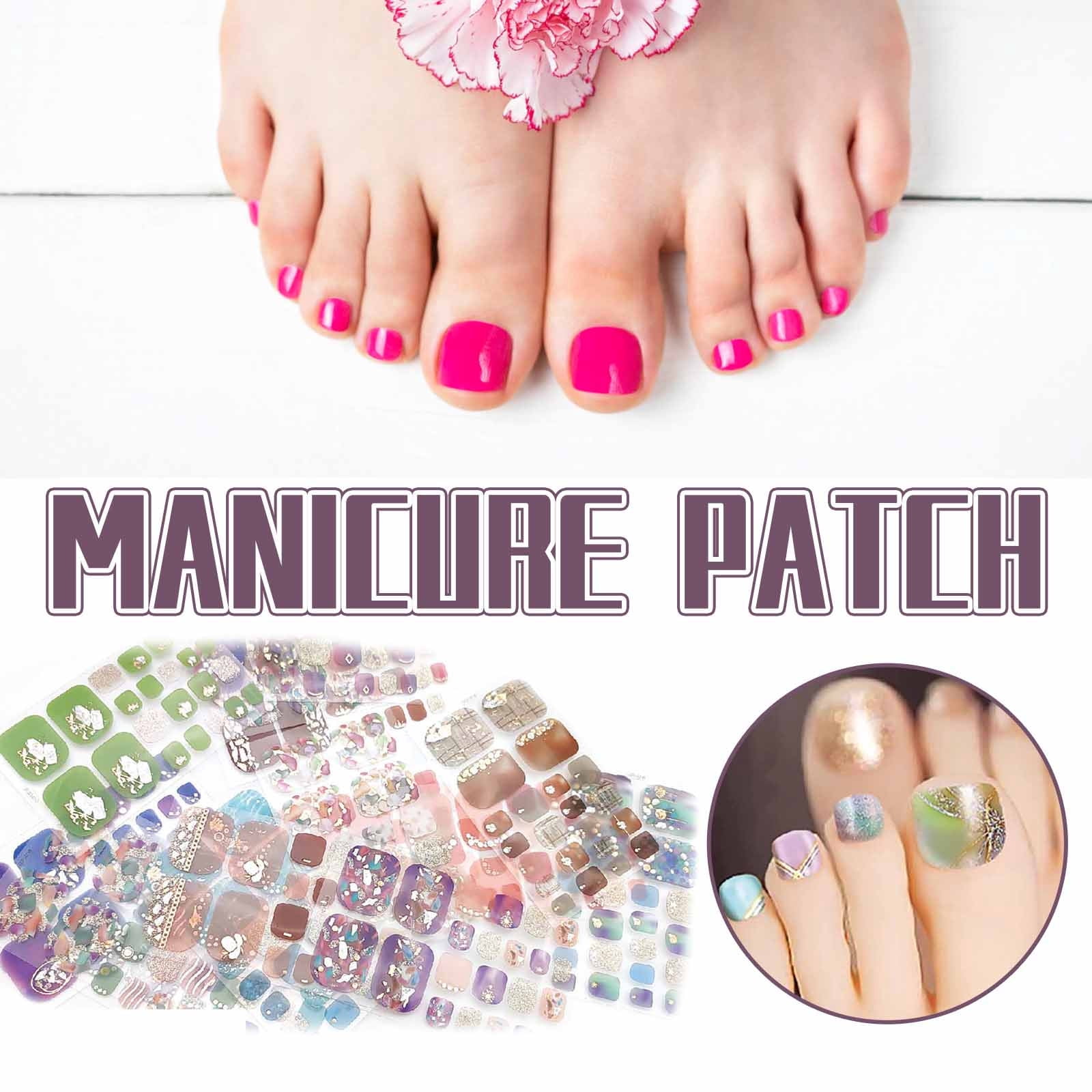 Just Released,Toe Nail Stickers, Bronzing Imitation Diamond Design for ...