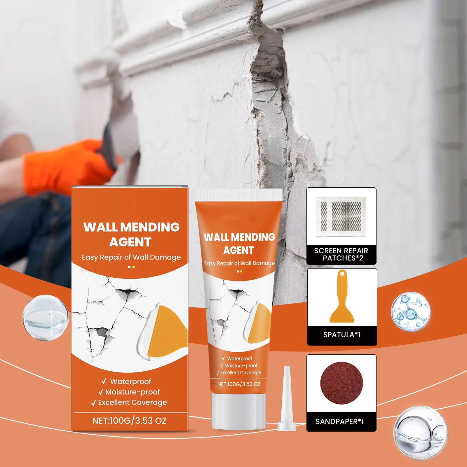 Just Released, Wall Repair Paste – Cracking Nail and Hole Filler for ...