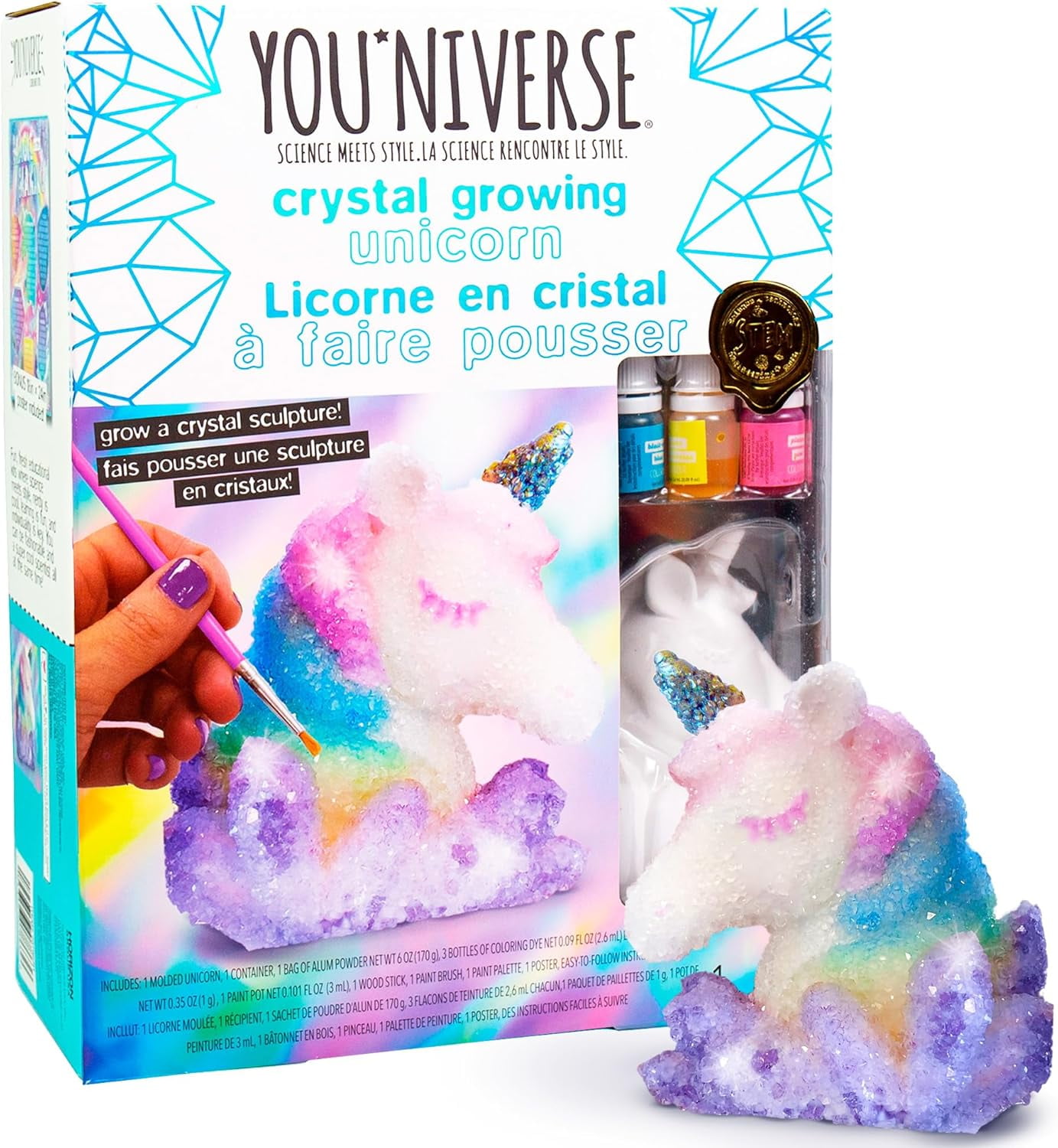 Just My Style Crystal-Growing Unicorn by Horizon Group USA, DIY Crystal ...