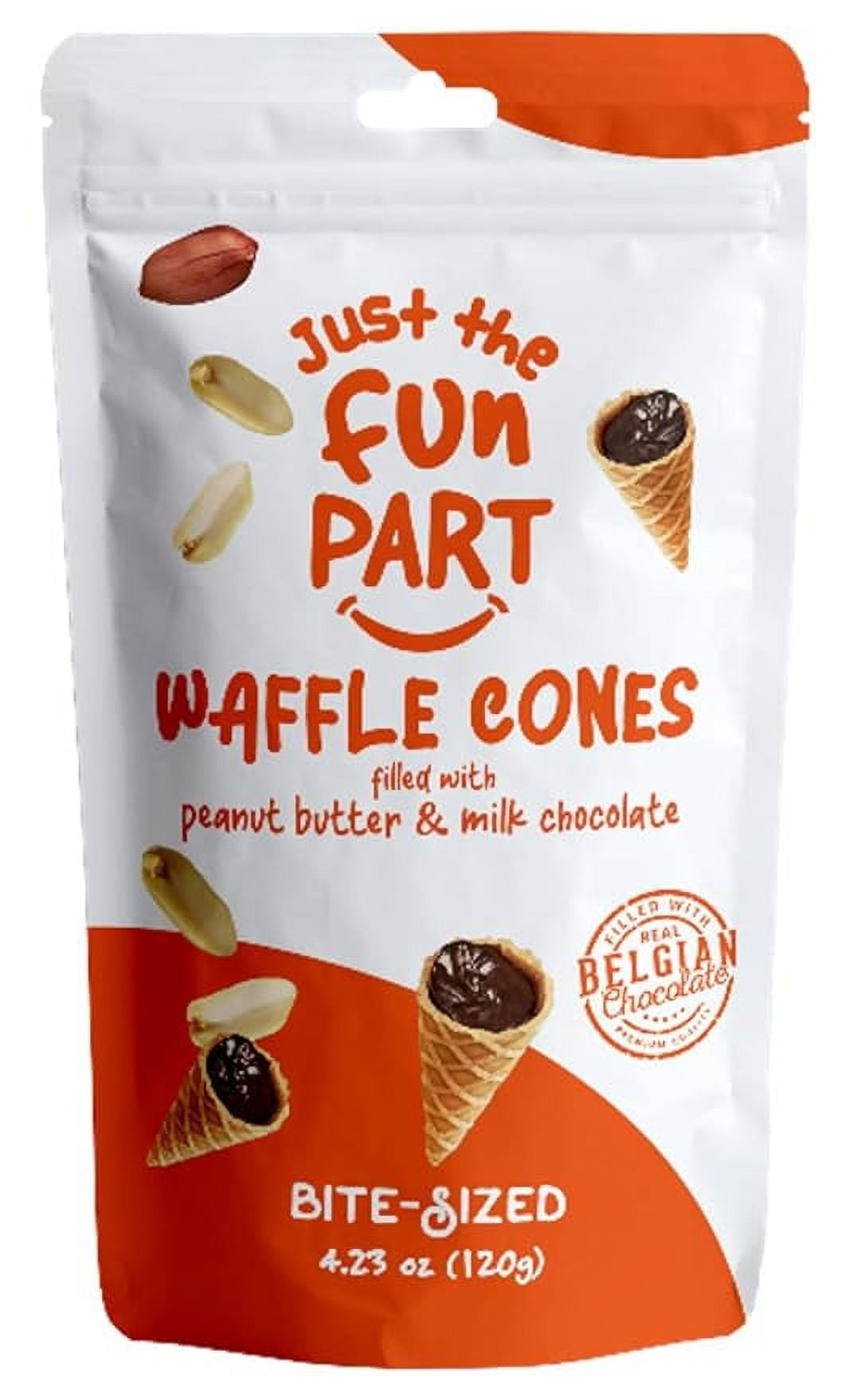 Just the Fun Part Bite-Sized Peanut Butter & Milk Chocolate Waffle ...