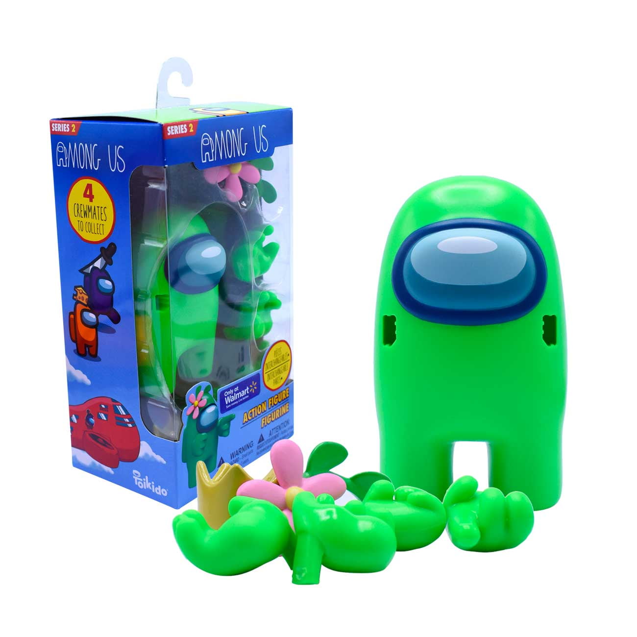 Just Toys Among Us Action Figure - Green with Crown Crew Member, 4 ...