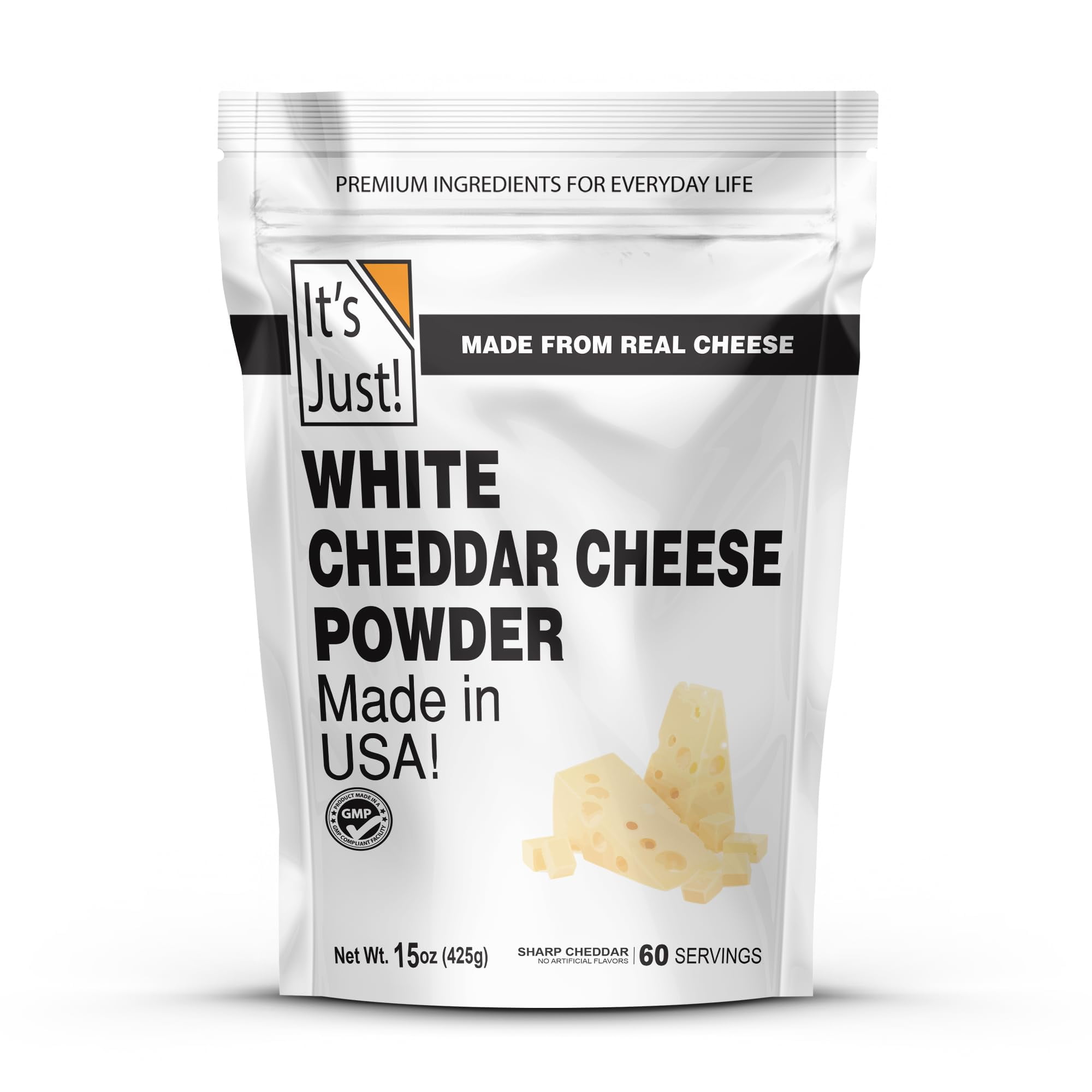 It's Just - White OLF24 Cheddar Cheese Powder, Traditional Sharp Flavor ...