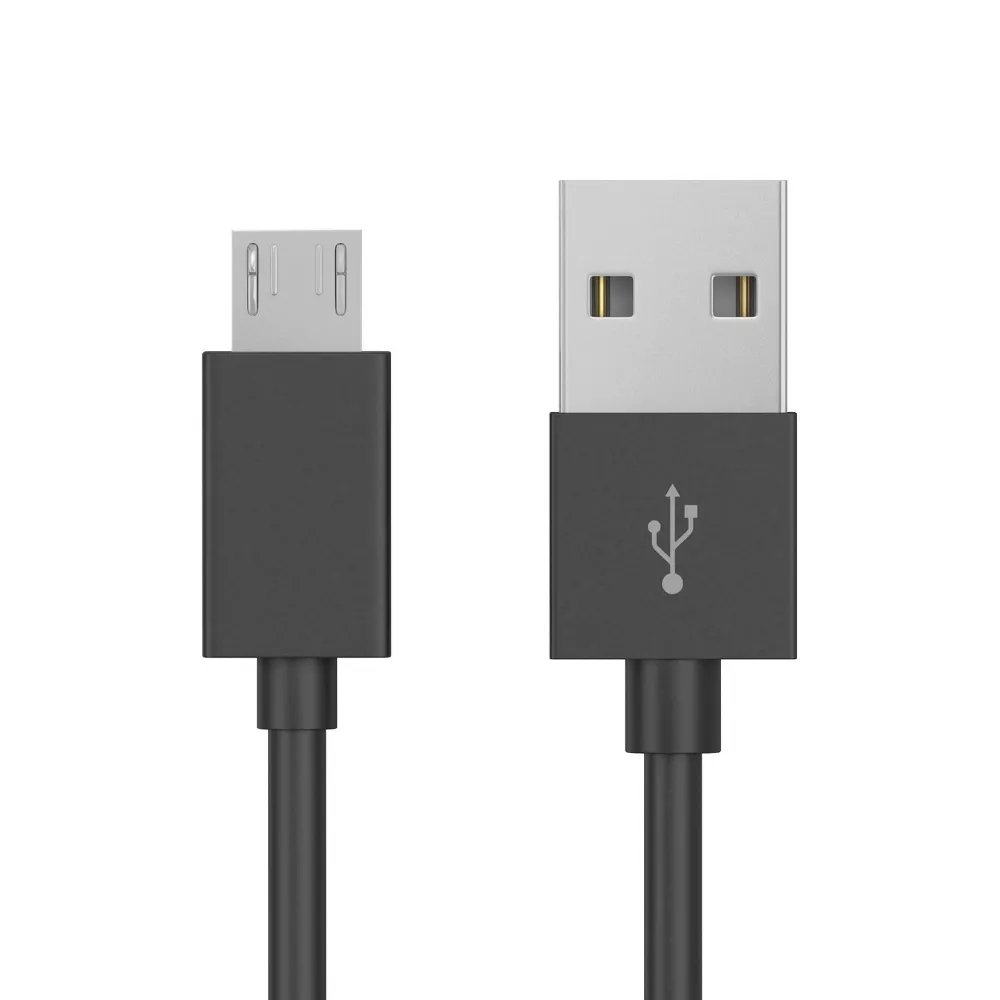 Just Wireless 4ft TPU Micro USB to USB-A Cable - Black - Walmart.com