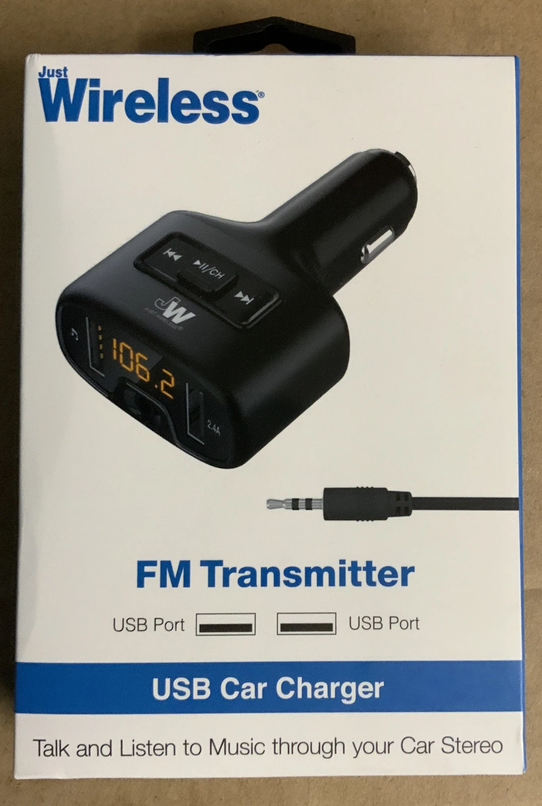 ? Just Wireless Fm Transmitter & Dial Port Usb Car Charger- Black ...