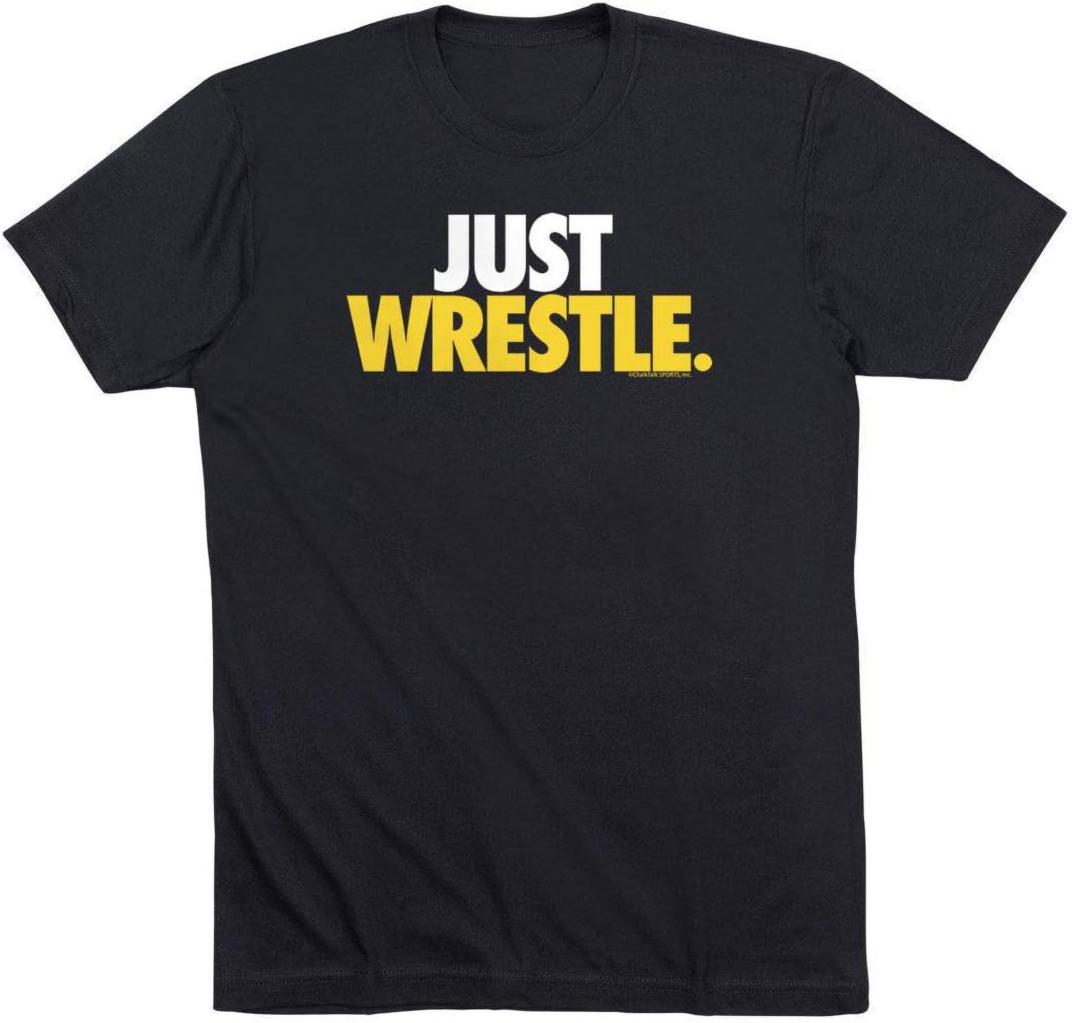 Just Wrestle Adult Funny Creative Graphic T-Shirt | Wrestling Tees by ...
