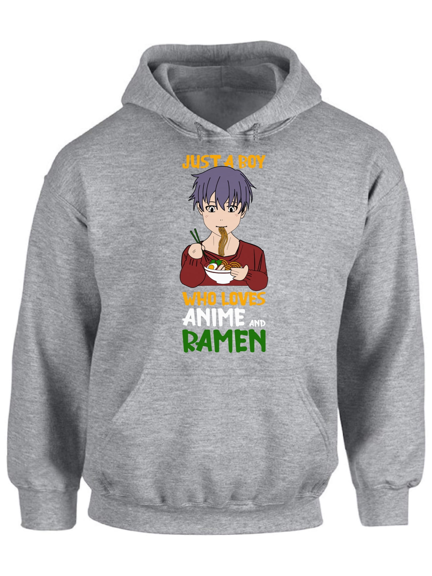 Just a Boy Who Loves Anime and Ramen Hooded Sweatshirt Anime Hoodie ...