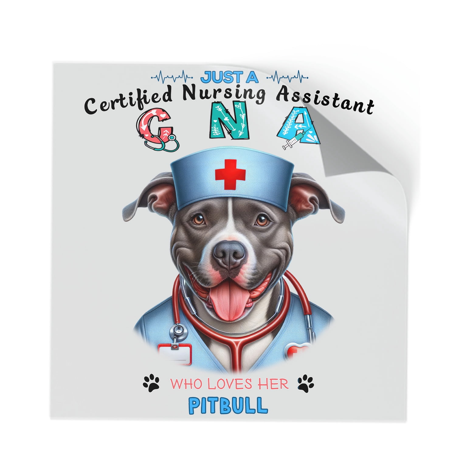 Just a Certified Nursing Assistant Cna Who Loves Her Pitbull Cutout ...
