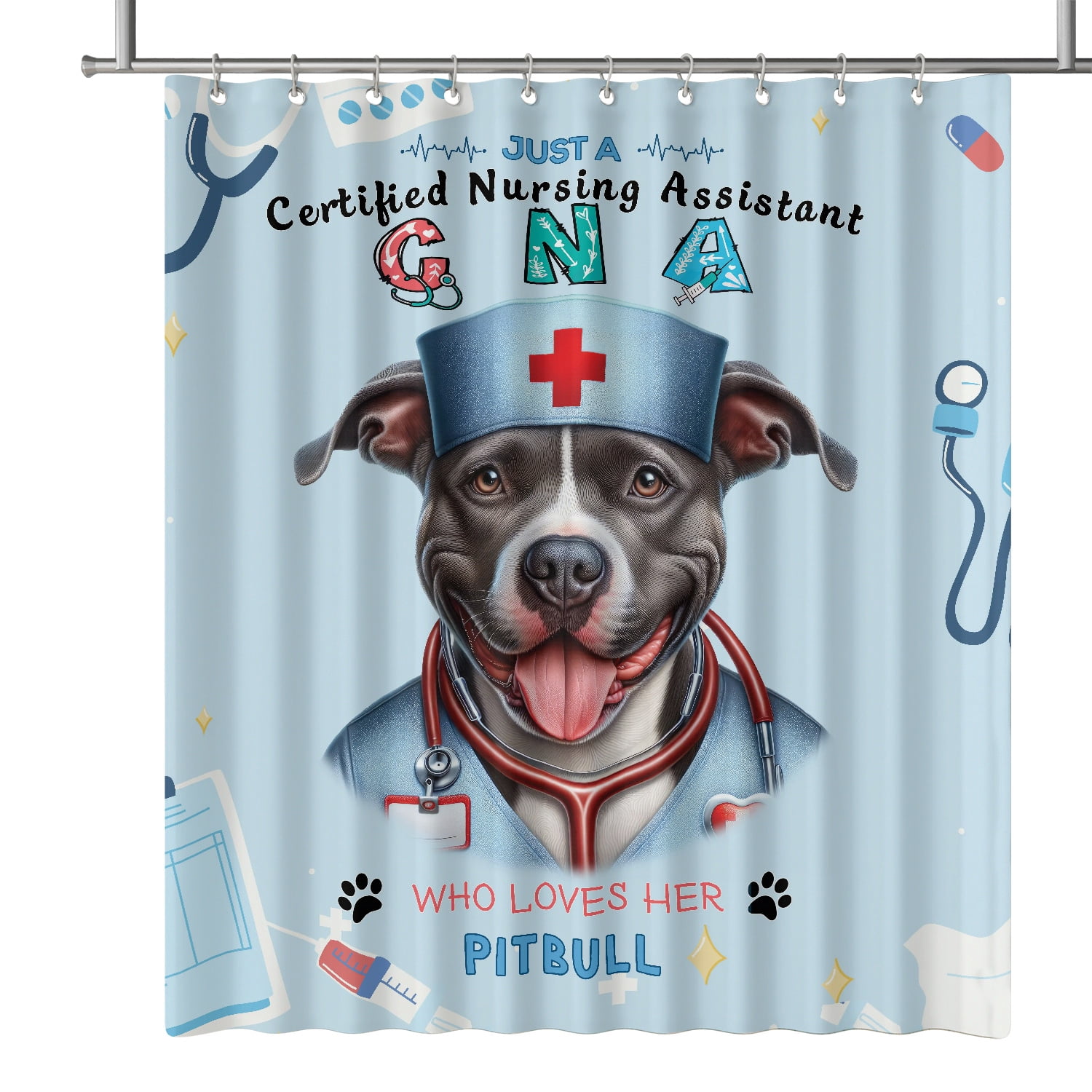 Just a Certified Nursing Assistant Cna Who Loves Her Pitbull Shower ...