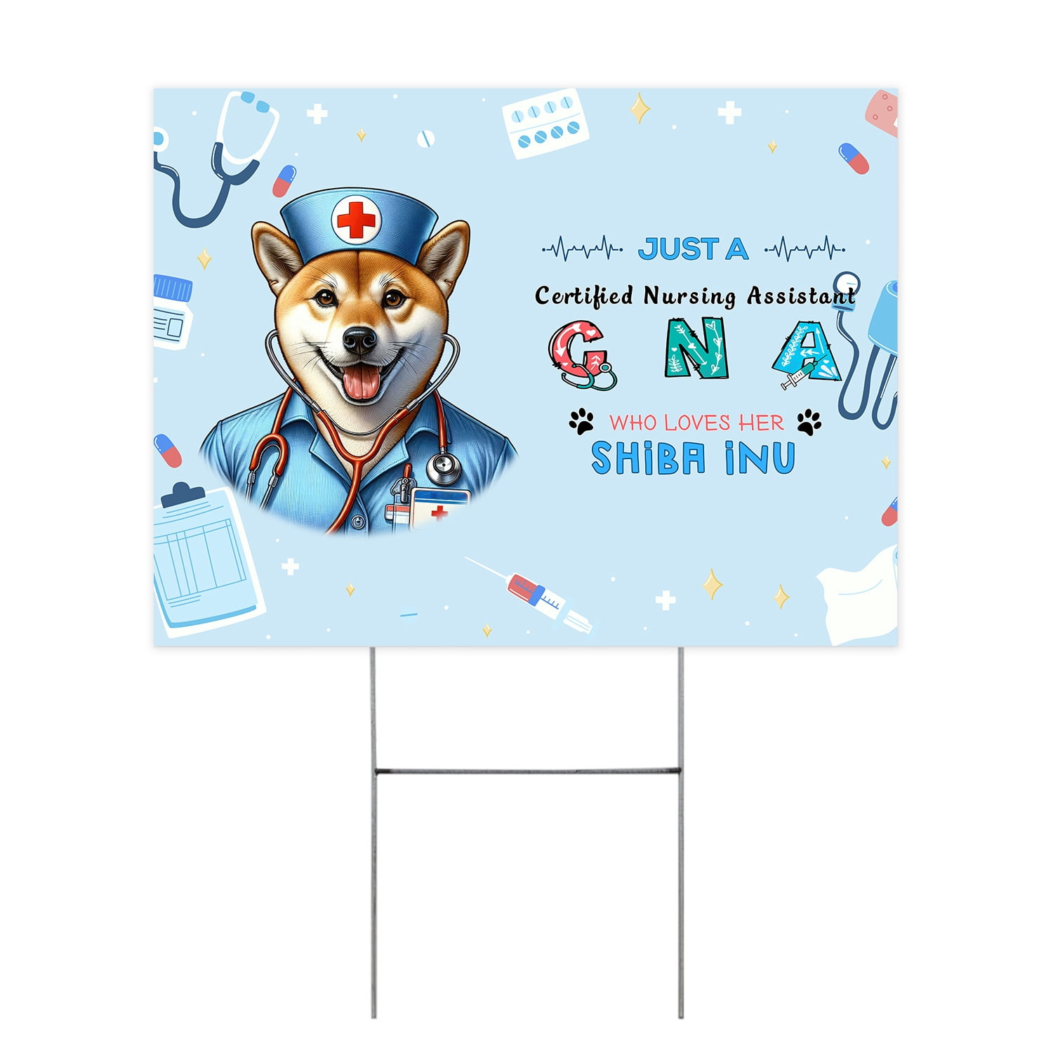 Just a Certified Nursing Assistant Cna Who Loves Her Shiba Inu Yard ...