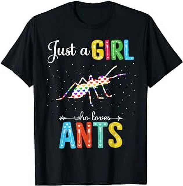 Just a Girl Who Loves Ants Love Pattern Ants Lover T-Shirt - Walmart.com