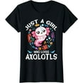 Just a Girl Who Loves Axolotls Cute Axolotl Kids Teen Girls T-Shirt ...