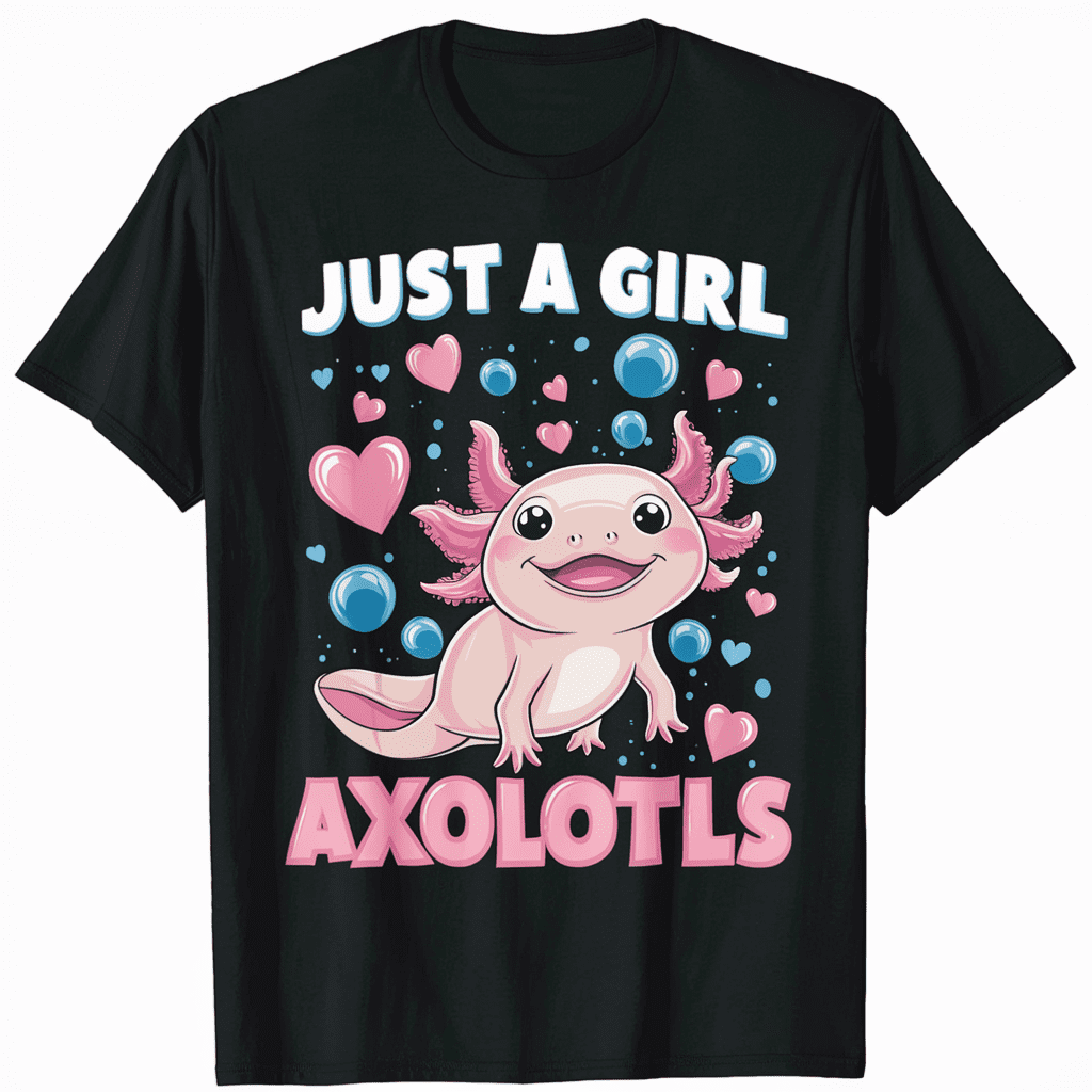 Just a Girl Who Loves Axolotls Funny Axolotl T-Shirt - Walmart.com