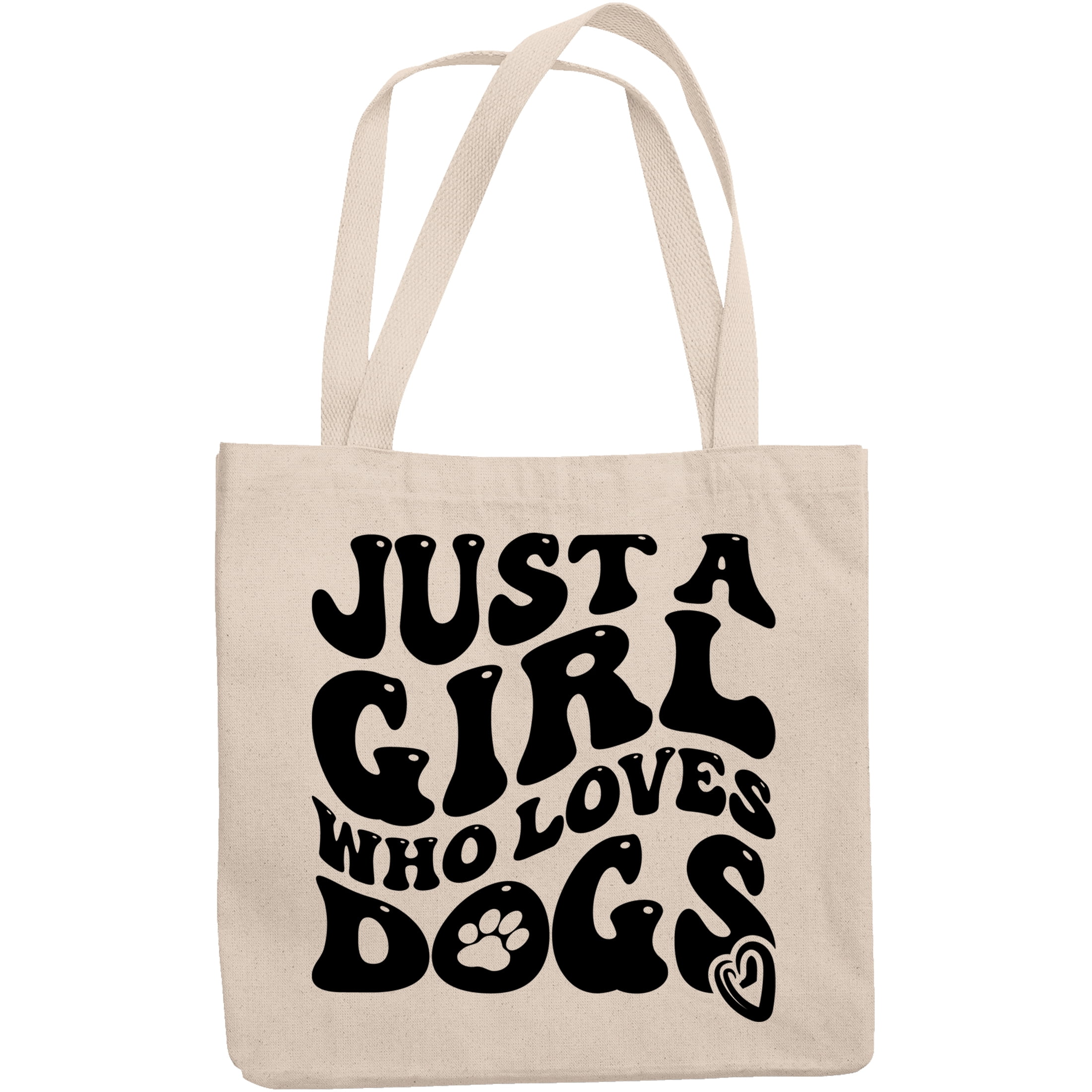 Just a Girl Who Loves Dogs Quote, Groovy Retro Wavy Text Merch Gift ...