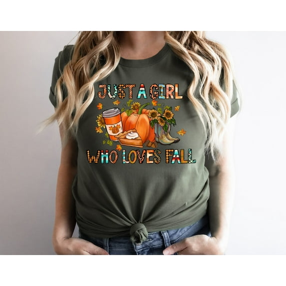 Just a Girl Who Loves Fall Shirt, Womens Fall , Cute Fall Shirts for ...