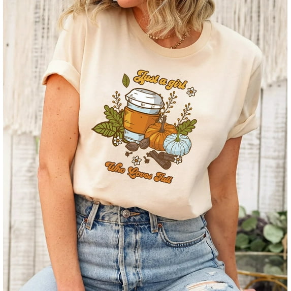 Just a Girl Who Loves Fall Shirt, Womens Fall Shirt, Cute Fall Shirts ...