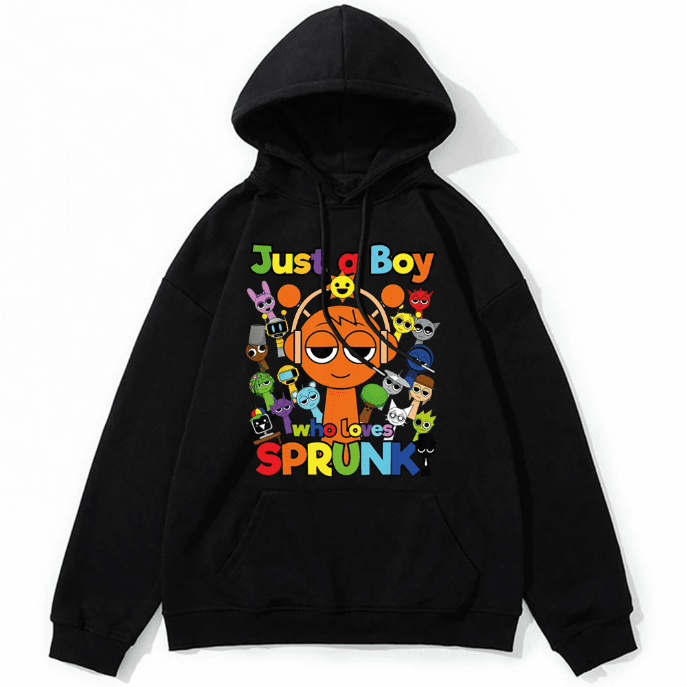 Just a boy who loves Sprunki Hoodie Sprunki Oren Merch Unisex Graphic ...