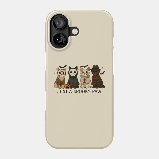 Just a creepy Paw Funny Retro Halloween Cat Meme Tough Case for iPhone ...