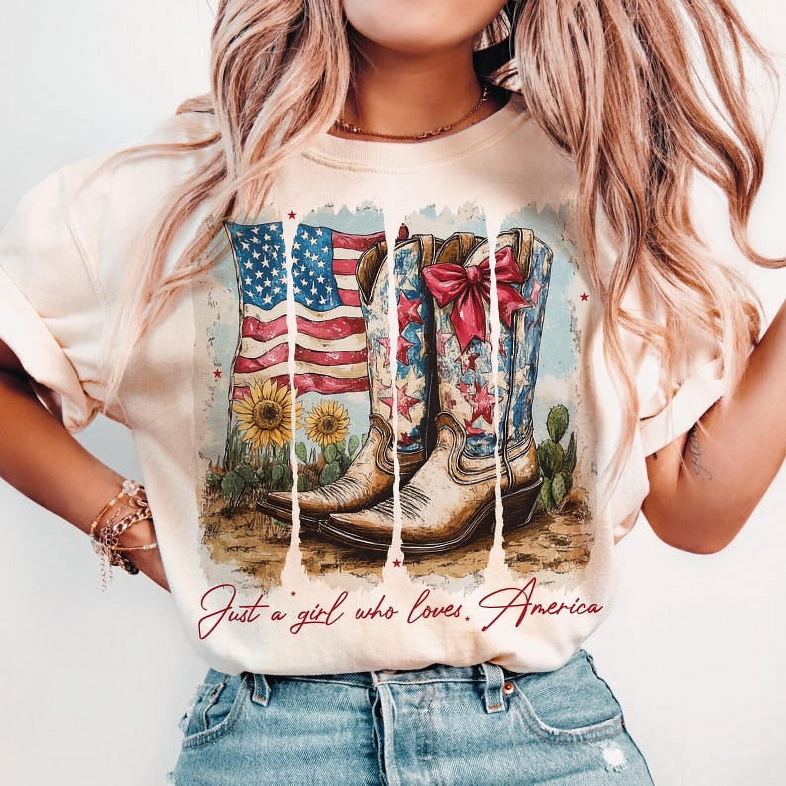 Just a girl who loves america, America Western, 4th Of july, cowgirl ...