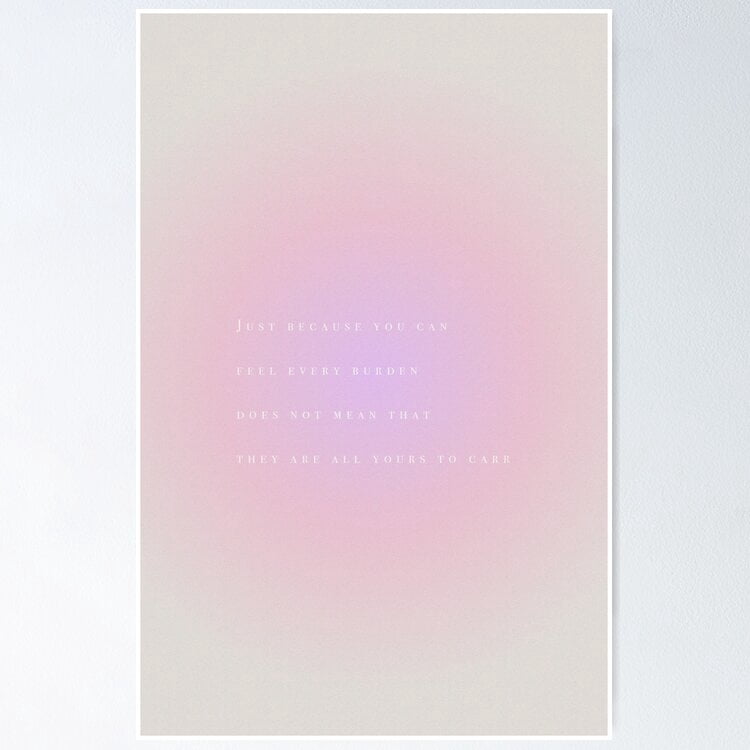 Just because you can feel every burden does not mean that the UNFRAMED ...
