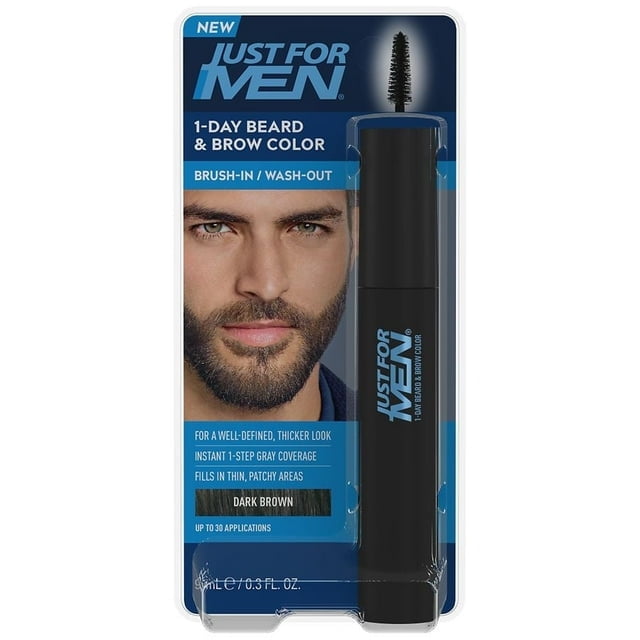 Just for Men 1 Day Temporary Beard And Brow Color, Dark Brown, 1 Ea ...