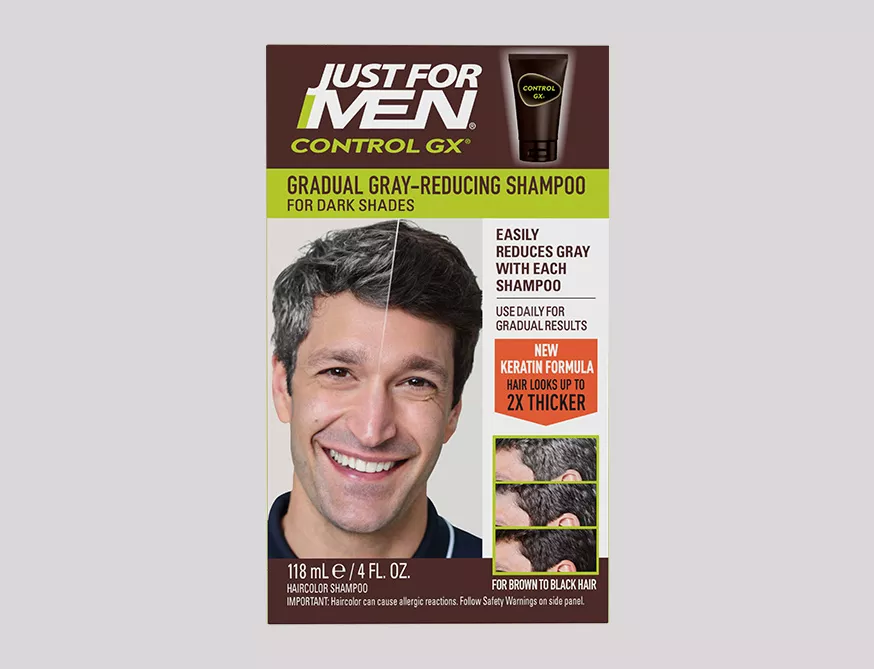 Just for Men Control GX Grey Reducing Shampoo for Lighter Shades, 4 oz ...