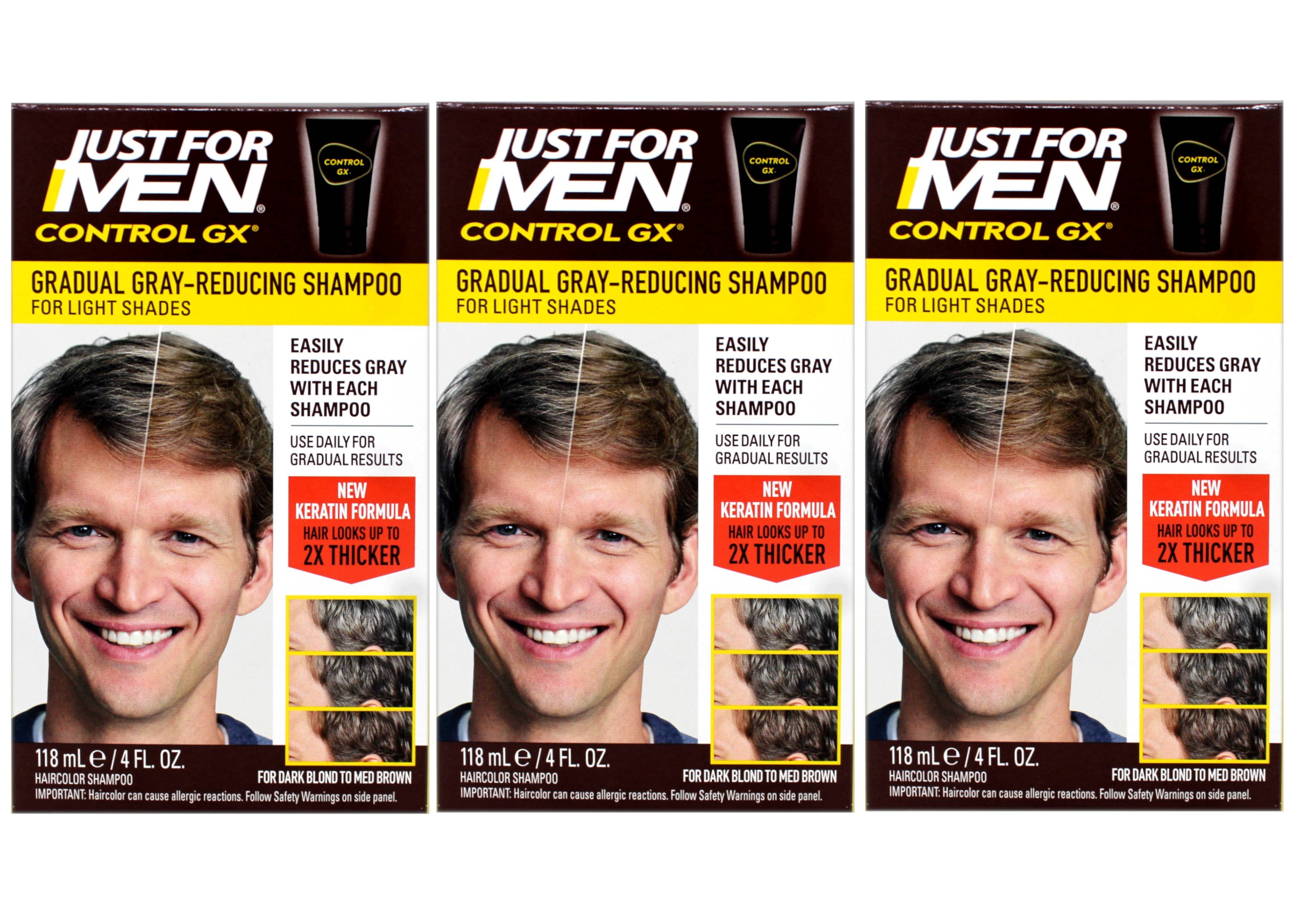 Just for Men Control GX Grey Reducing Shampoo for Lighter Shades of ...
