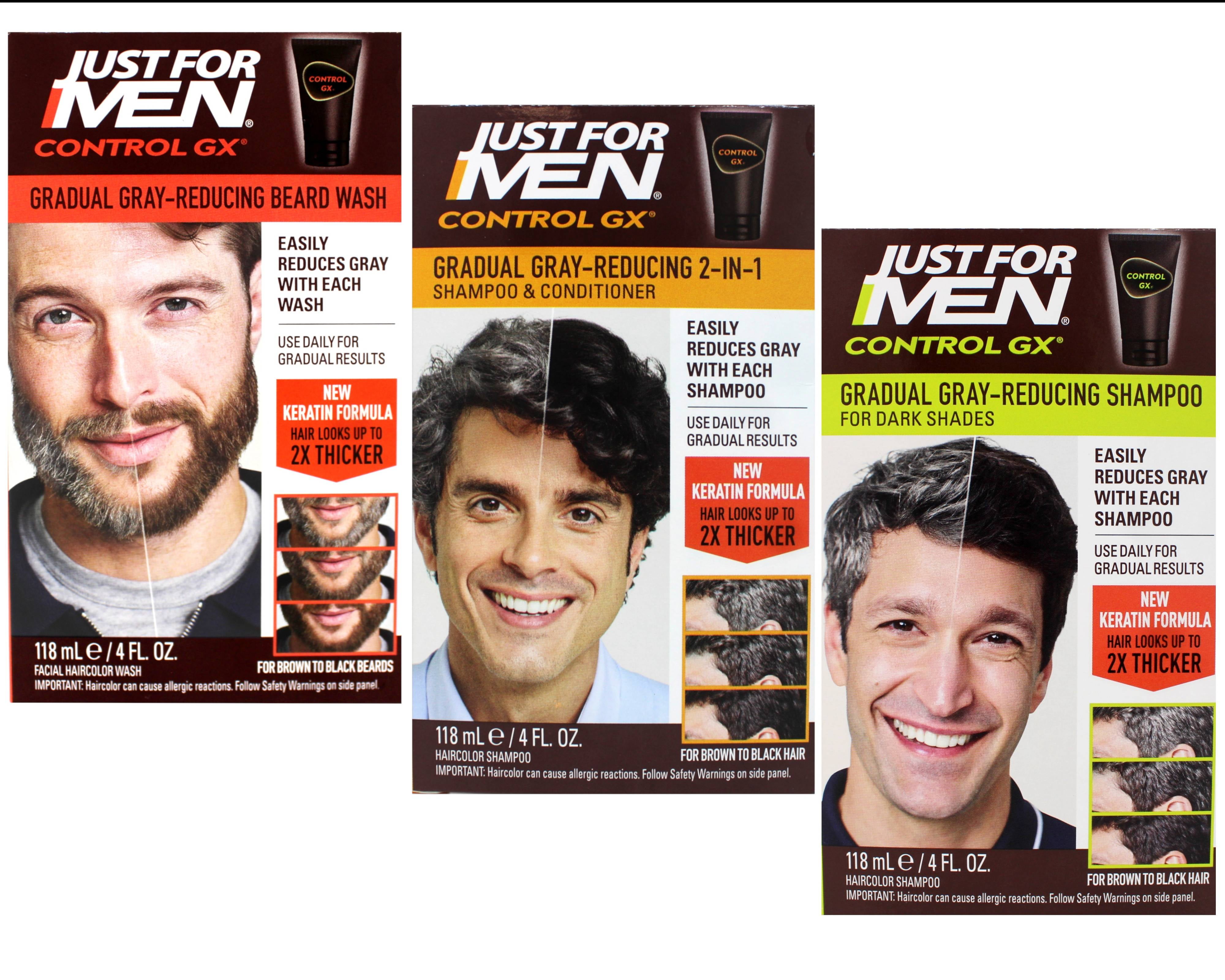Just for Men Control GX Multipack, Grey Reducing Shampoo & 2 in 1 ...