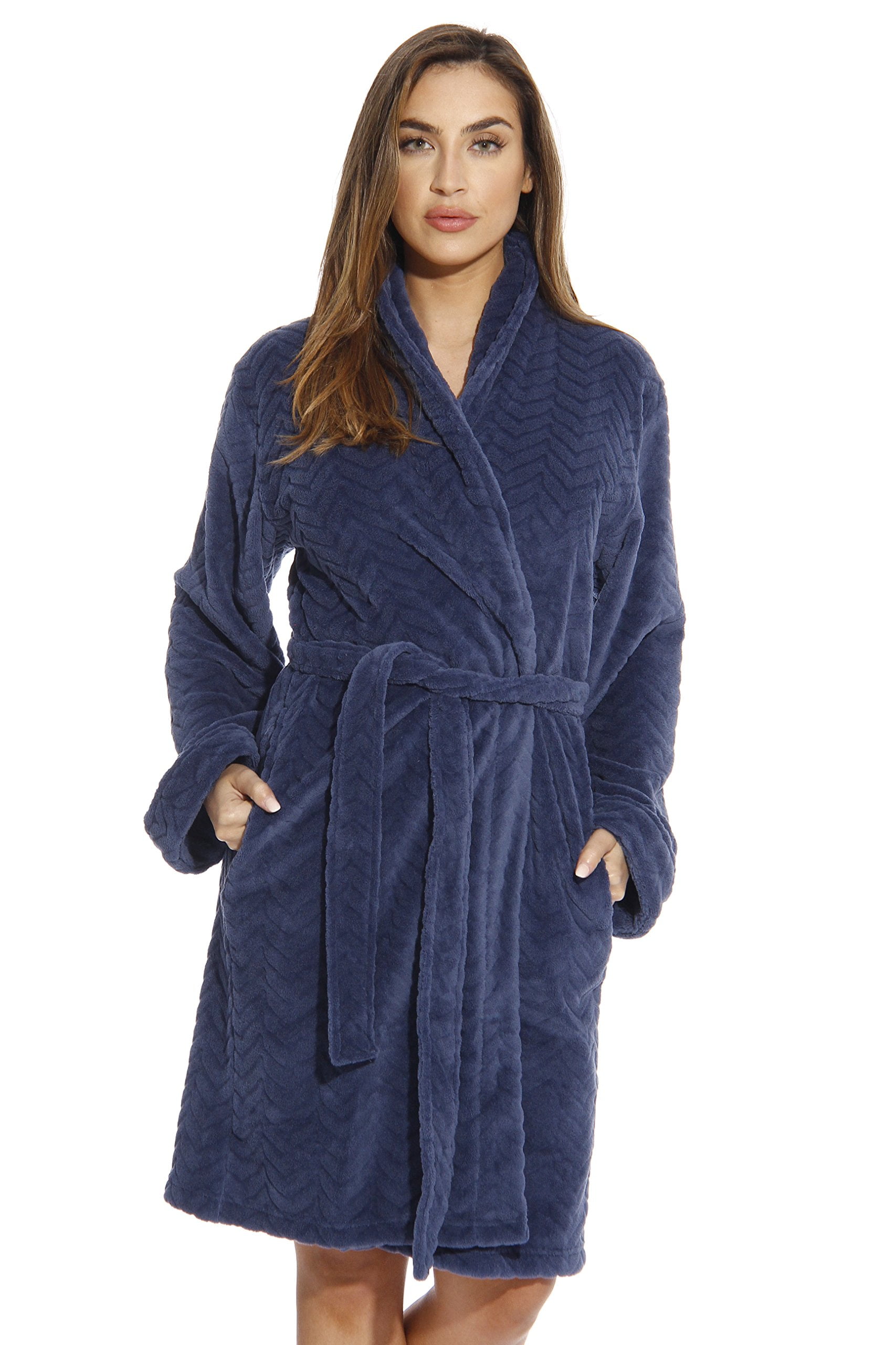Just love Women's Robe / Bath Robe - Lightweight and Comfortable (Navy ...