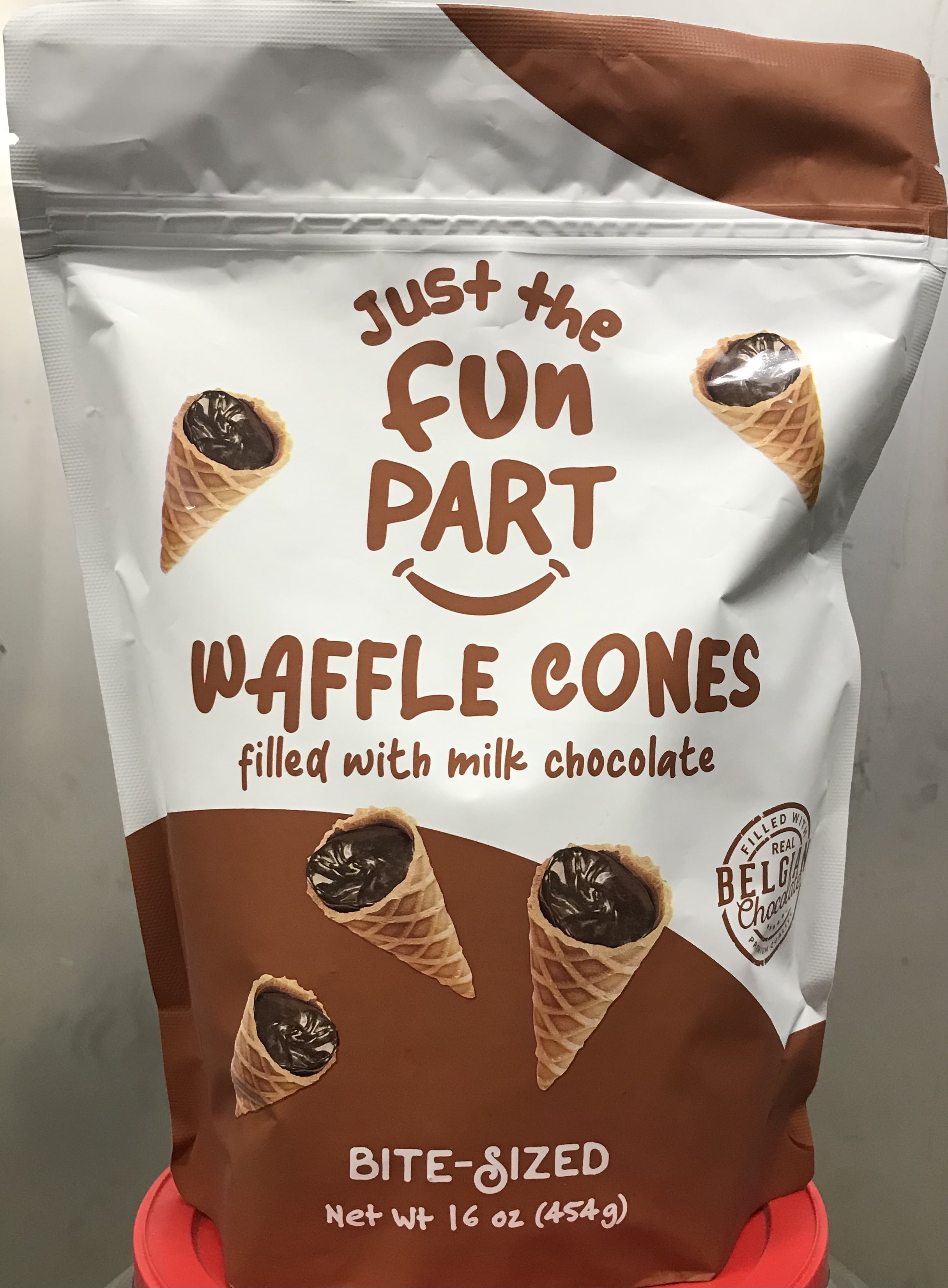 Just the Fun Part Mini Waffle Cones 16 Oz. - Grab & Go Belgian Milk ...