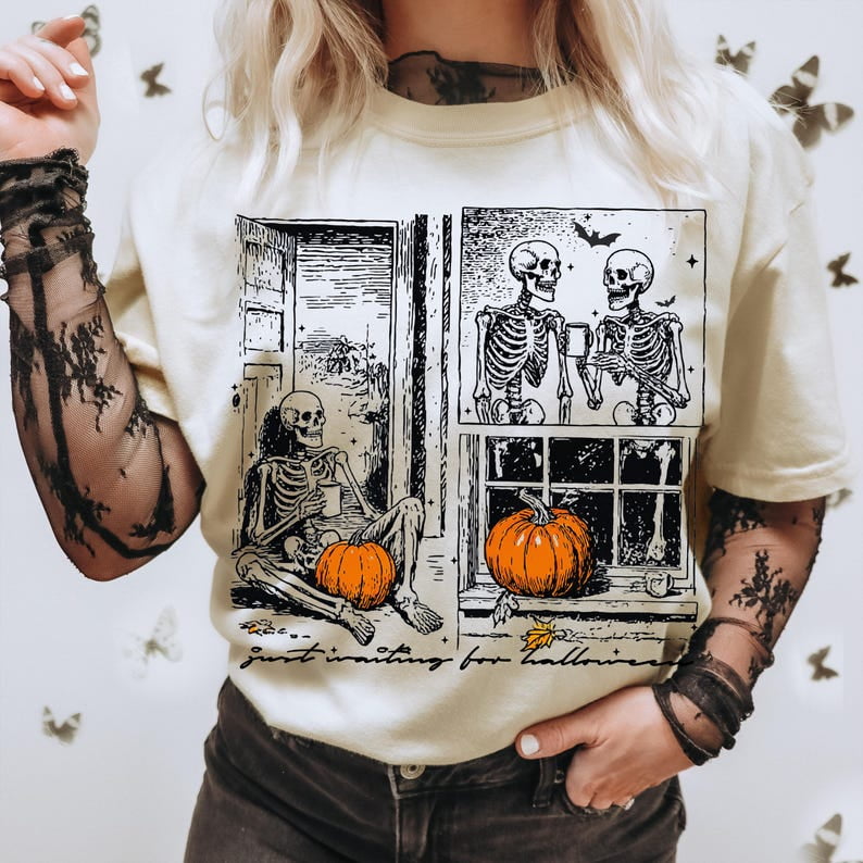 Just waiting for Halloween Skull fall png, gothic Halloween png ...