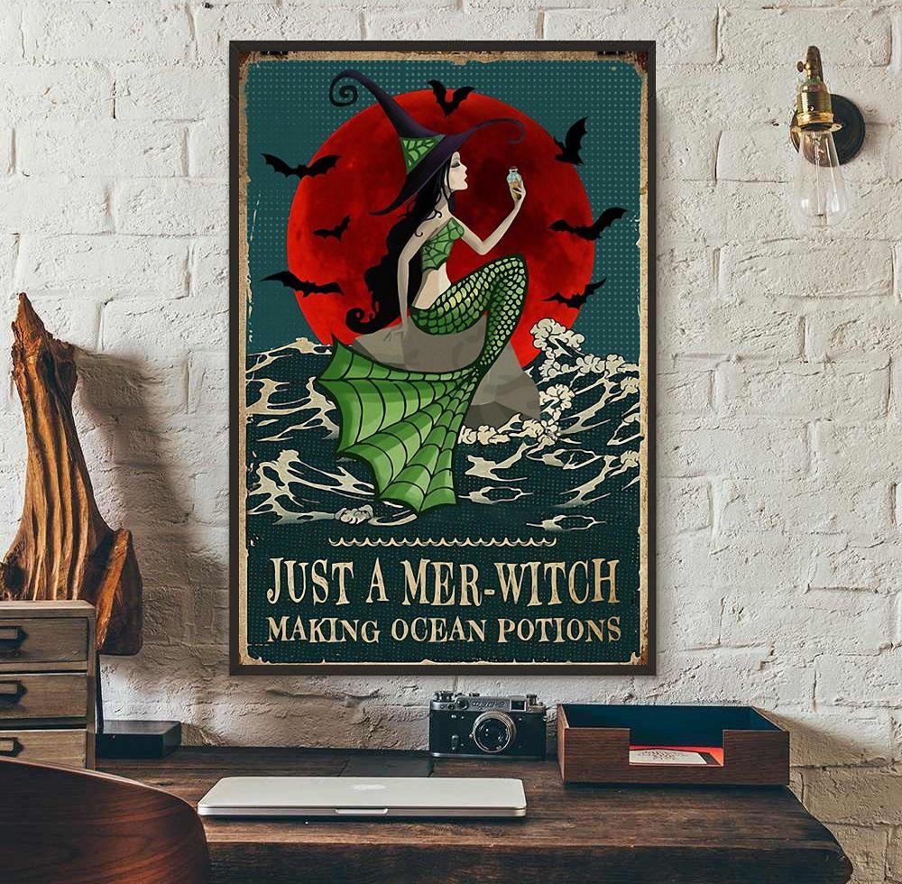 Just witch making ocean potions poster 24 x 36 Inch Poster - Walmart.com