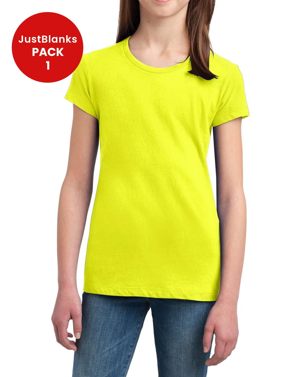 JustBlanks Girls Youth Soft Cotton Concert Neon Heather Colors Short ...