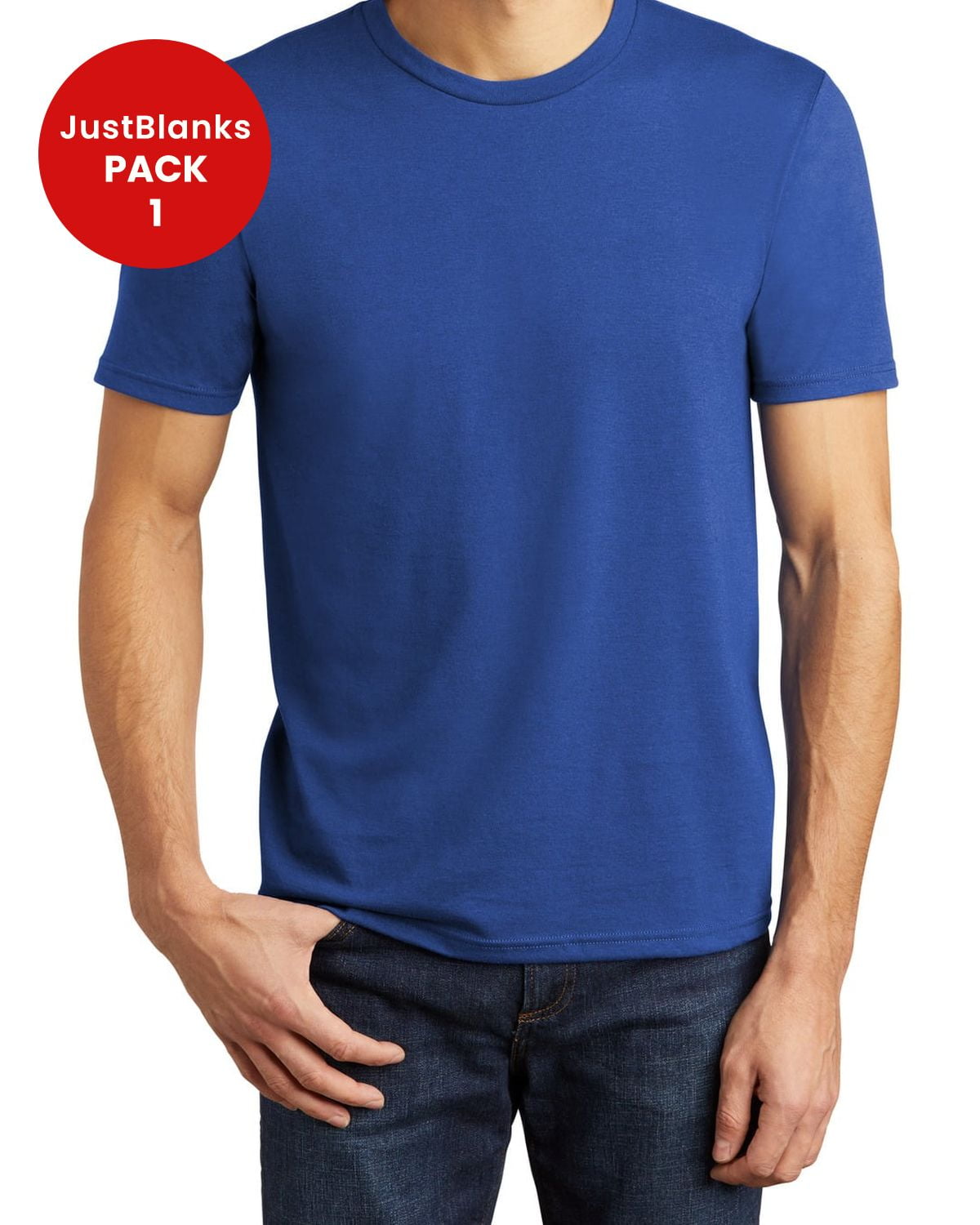 JustBlanks Mens Perfect Tri Shoulder to shoulder taping 1x1 rib knit ...