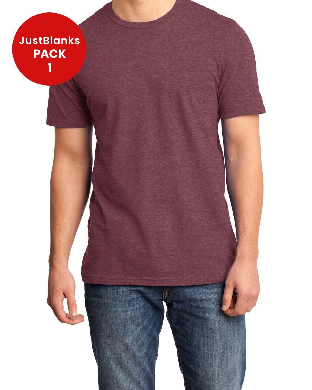 JustBlanks Men's Short Sleeve Very Important Tee 4.3-ounce, 100% Combed ...