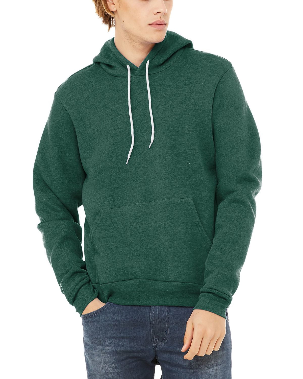 JustBlanks Sponge Fleece Hoodie Ribbed Cuffs And Waistband Side Seams ...