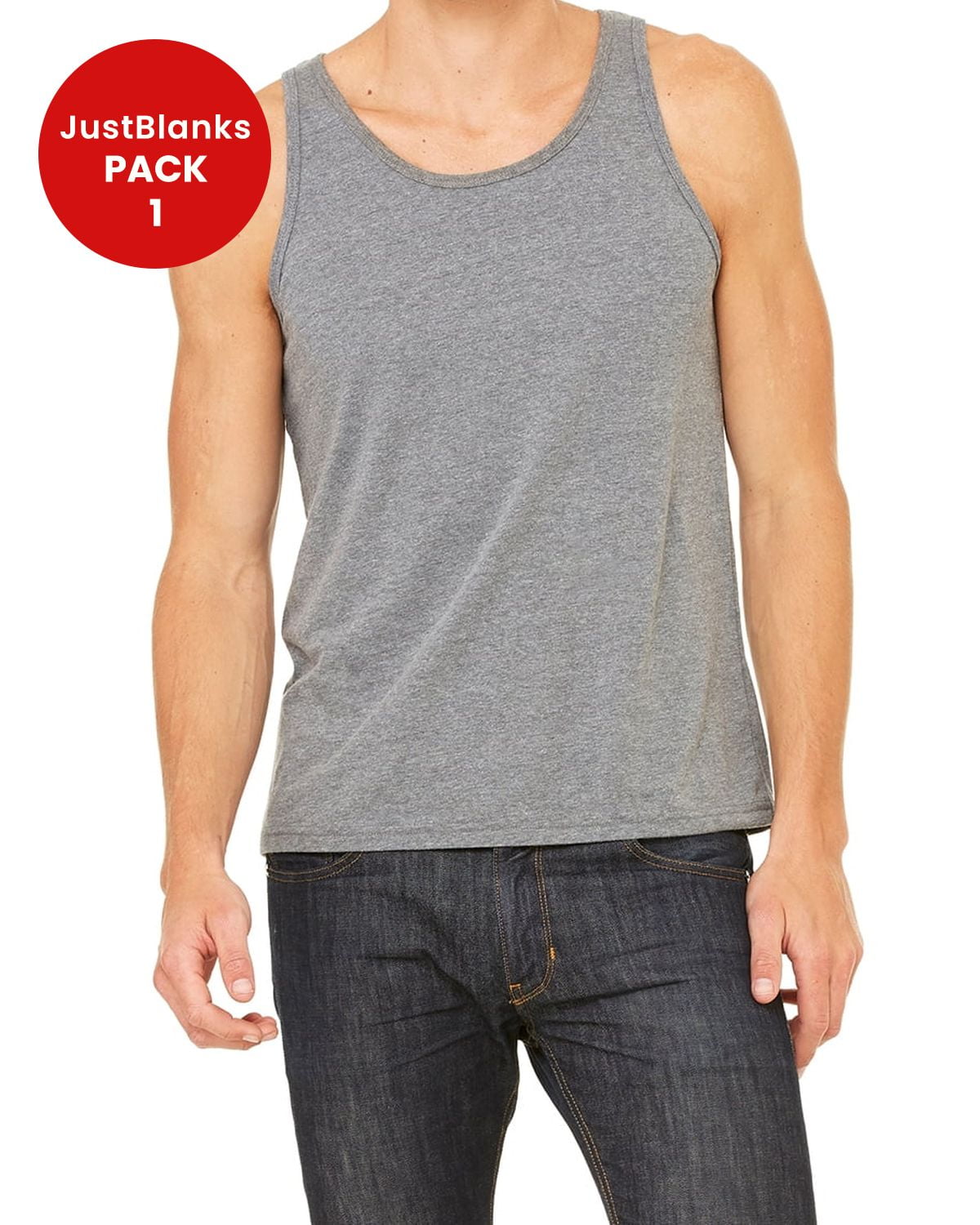 JustBlanks Jersey Tank Side seams Unisex sizing Pre-shrunk Retail fit ...