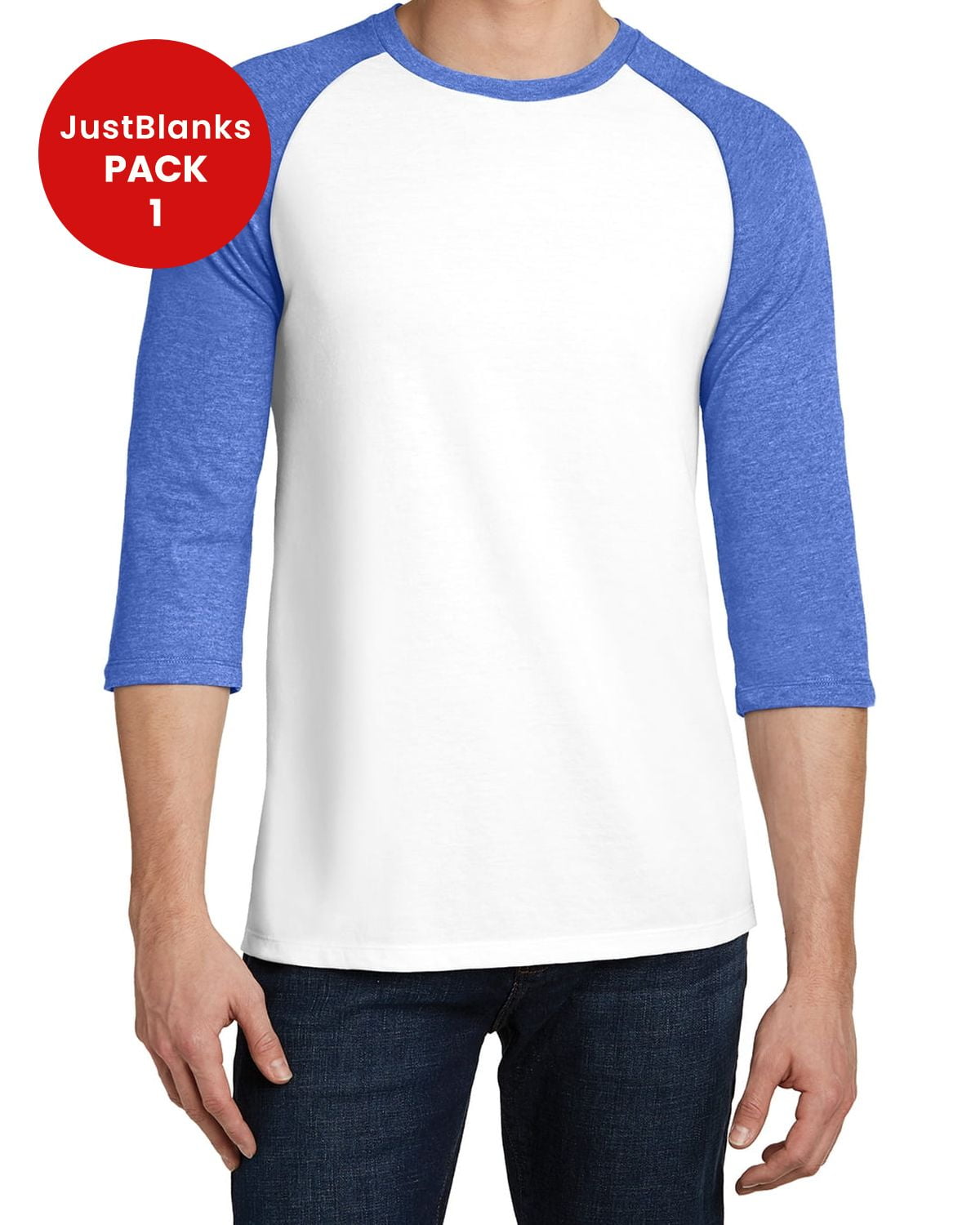 JustBlanks Very Important Tee 3/4 Sleeve Raglan Slightly slimmer body ...
