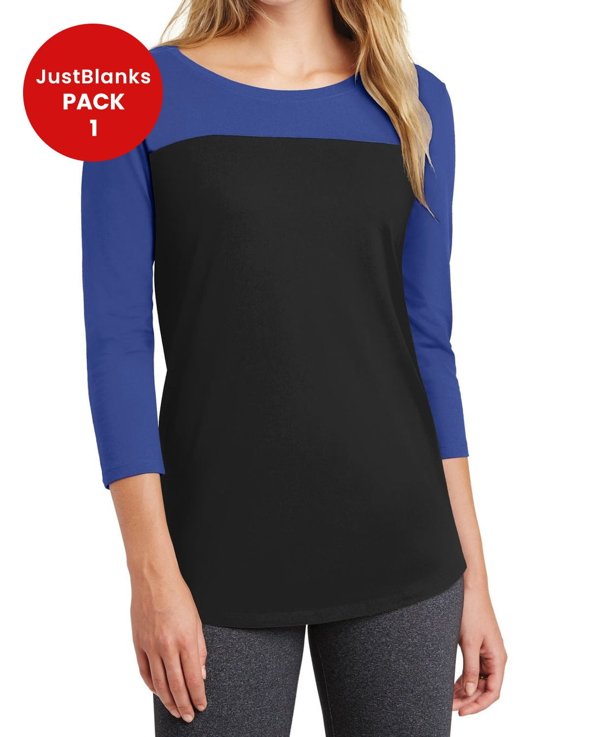 JustBlanks Women’s 3/4-Sleeve, Longer Length, 100% Cotton, Open Hem ...