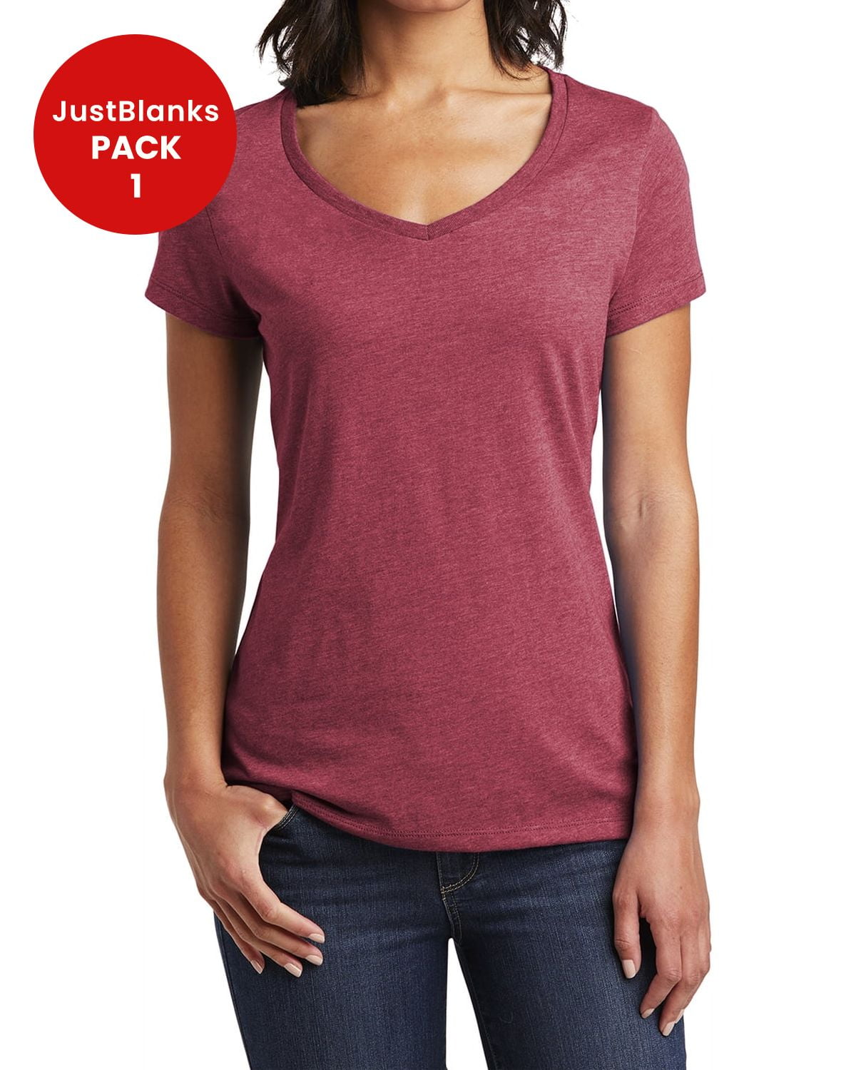 JustBlanks Women's Very Important Tee V-Neck This v-neck delivers ...