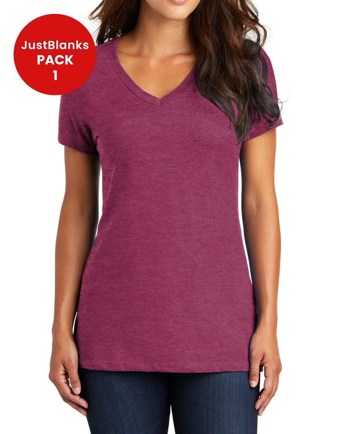 JustBlanks Women's Perfect Weight Tear-away label Shoulder to shoulder ...