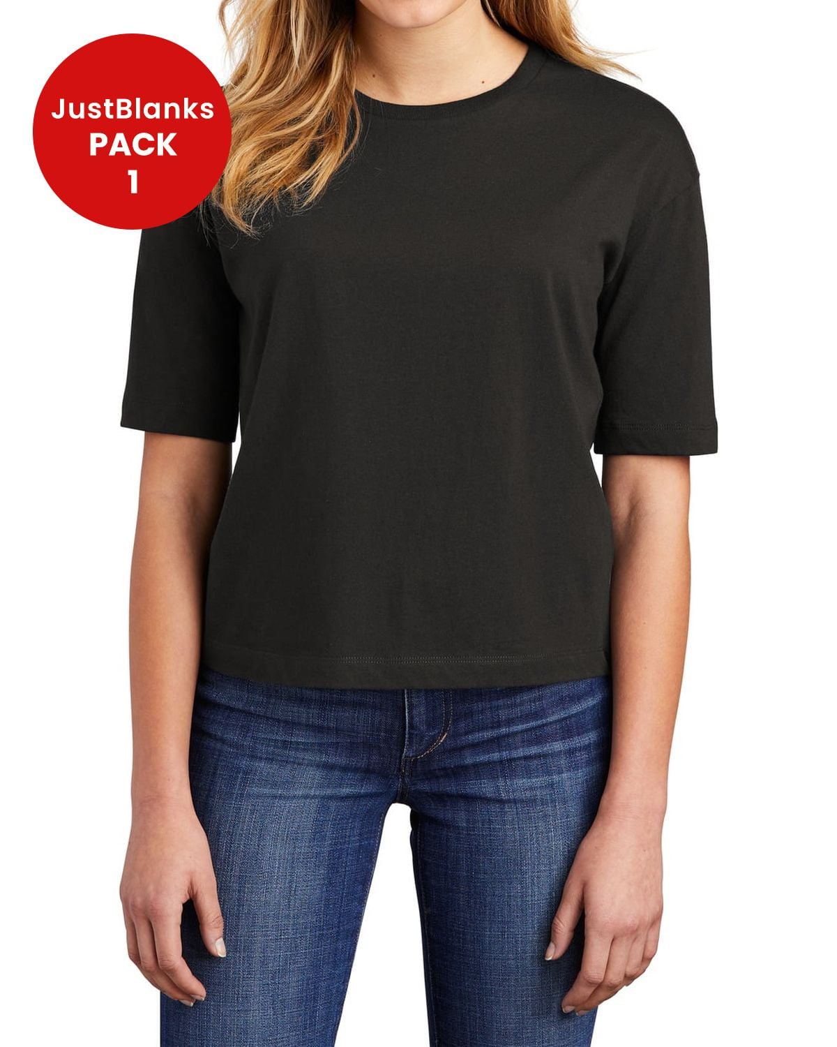 JustBlanks Long Sleeve Tees for Women Performance Boxier Fit Crewneck ...