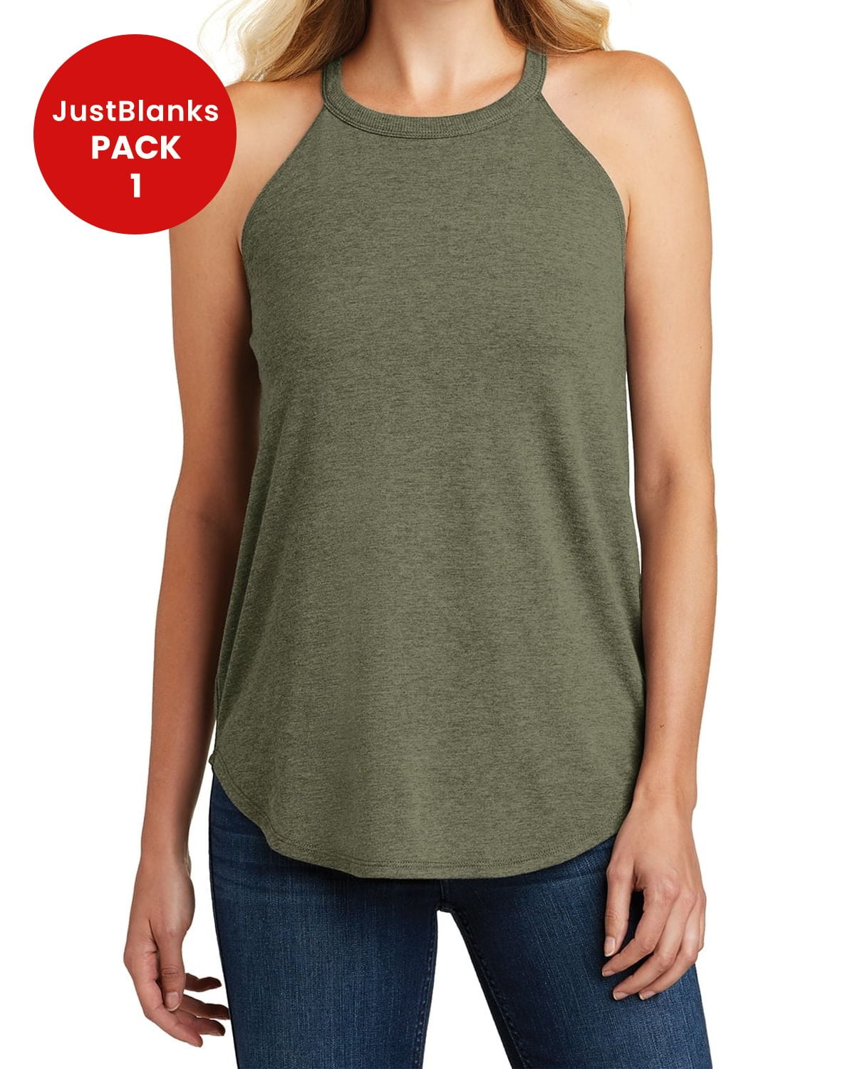 JustBlanks Women's Perfect Tri Rocker Tank Tri-Blend fabric infuses ...