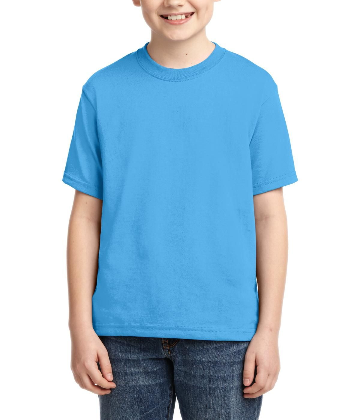 JustBlanks Youth DRI-POWER ACTIVE T-Shirt Shoulder To Shoulder Taping ...