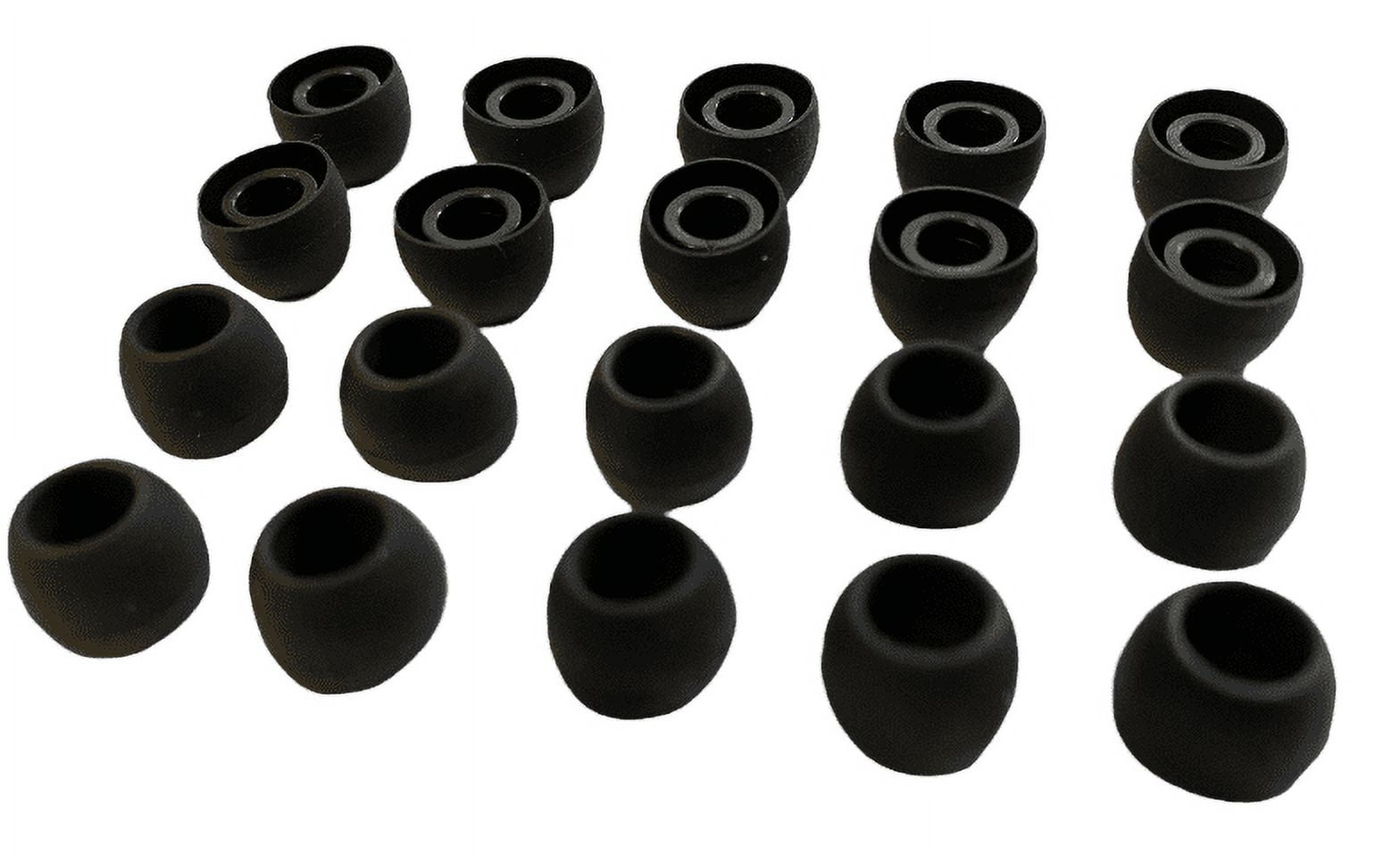 10 Pair Small Black Earbud Replacement Tips - Earphone Enhancers for ...