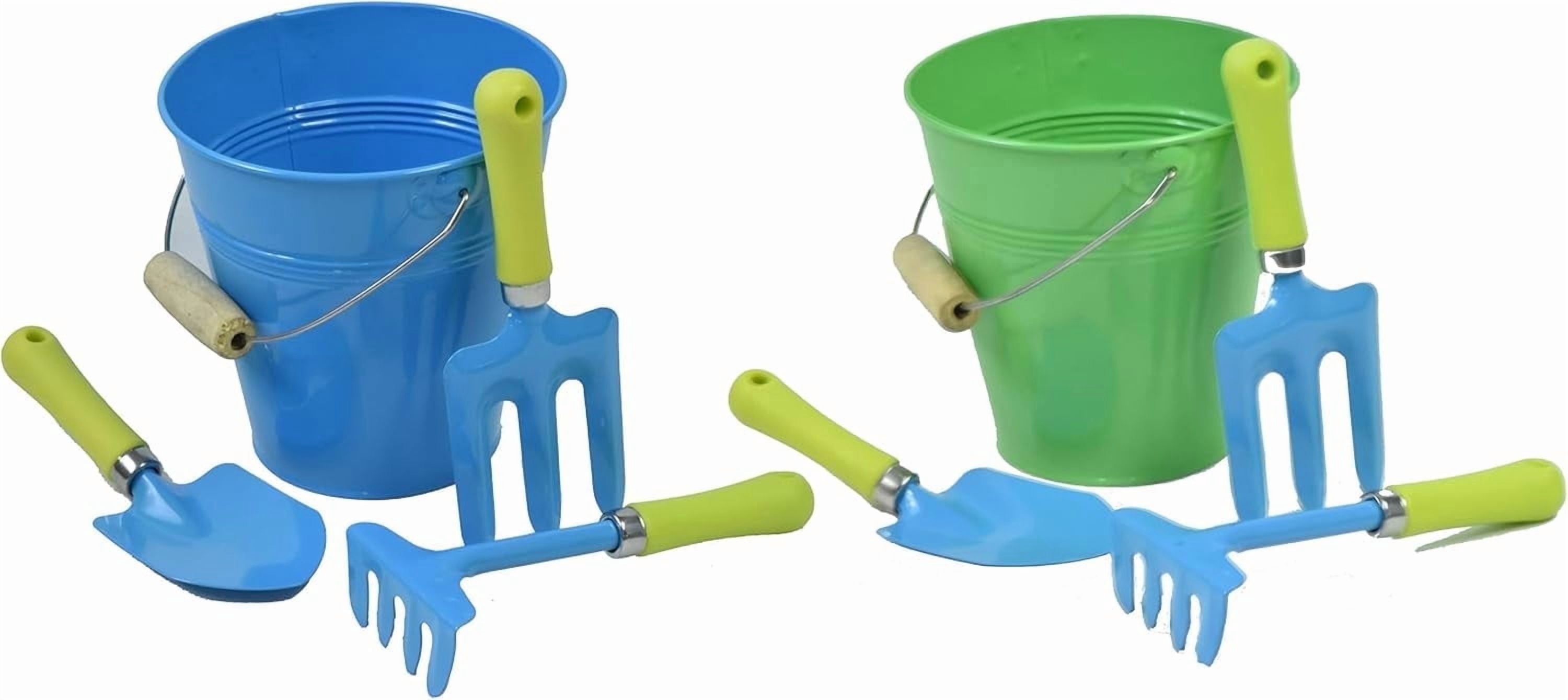 G & F Products JustForKids Kids Garden Tool Set, 2-Pack with Pails ...