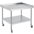 JustSmart Stainless Steel Commercial Workbench with Wheels, Adjustable ...
