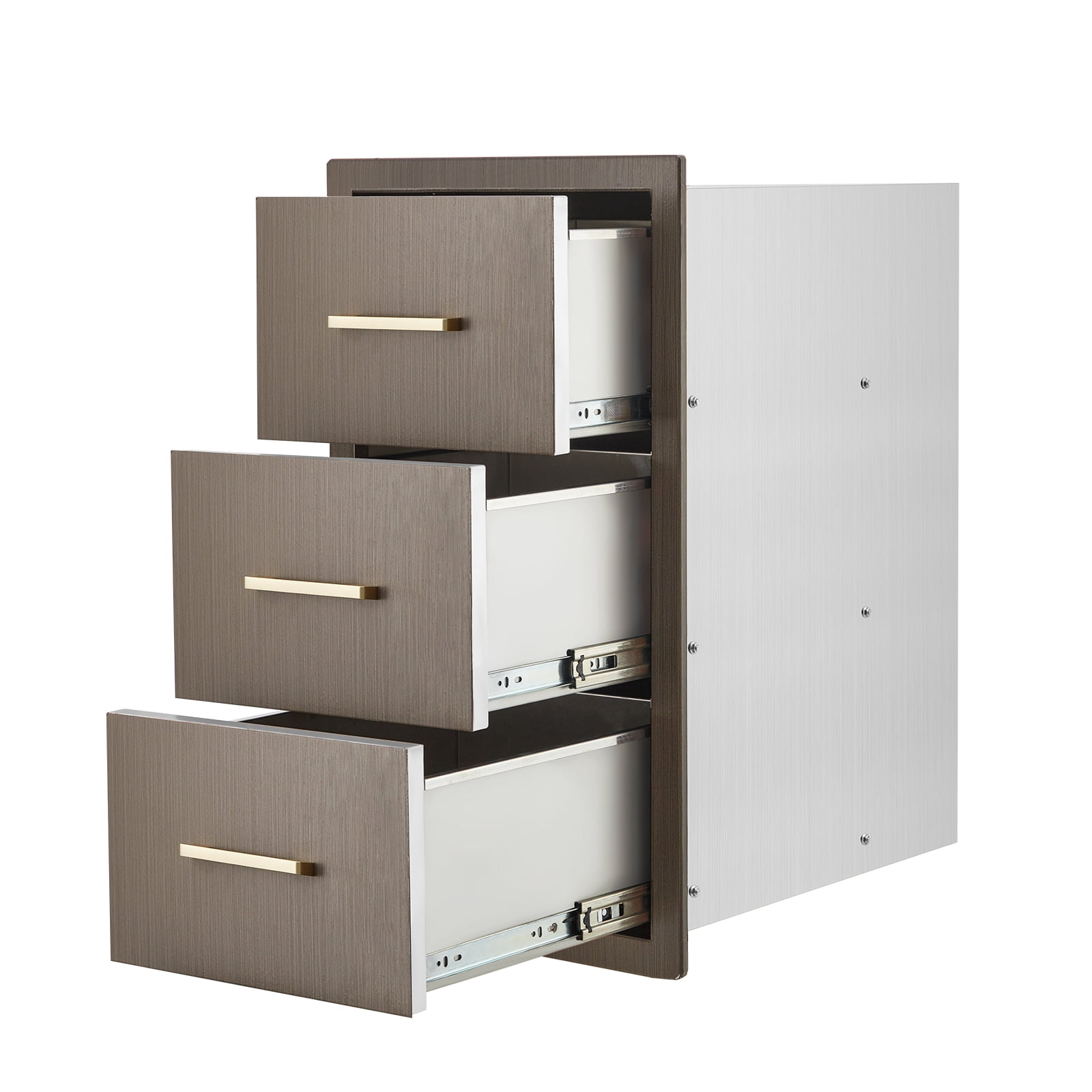 JustSmart Triple Drawer Outdoor Kitchen Storage Cabinet, Weatherproof ...