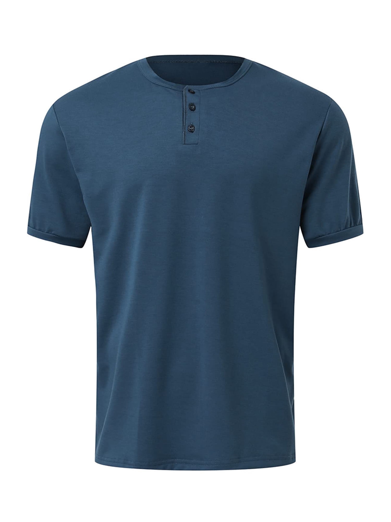 JustVH Men Casual Plain Short Sleeve Base Henley Shirts - Walmart.com