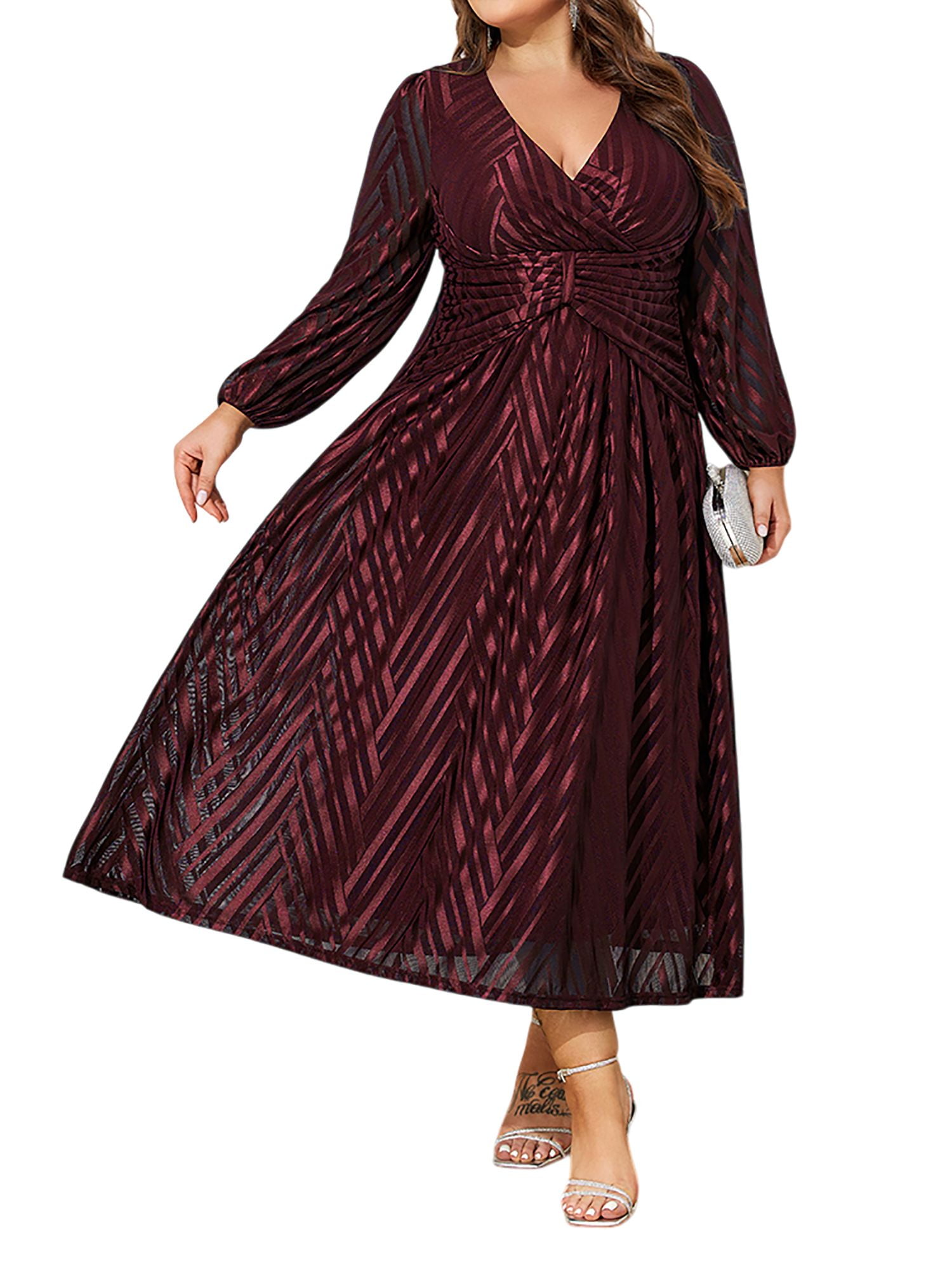 JustVH Women Plus Size Formal Dress Evening Party Cocktail Prom Ball ...